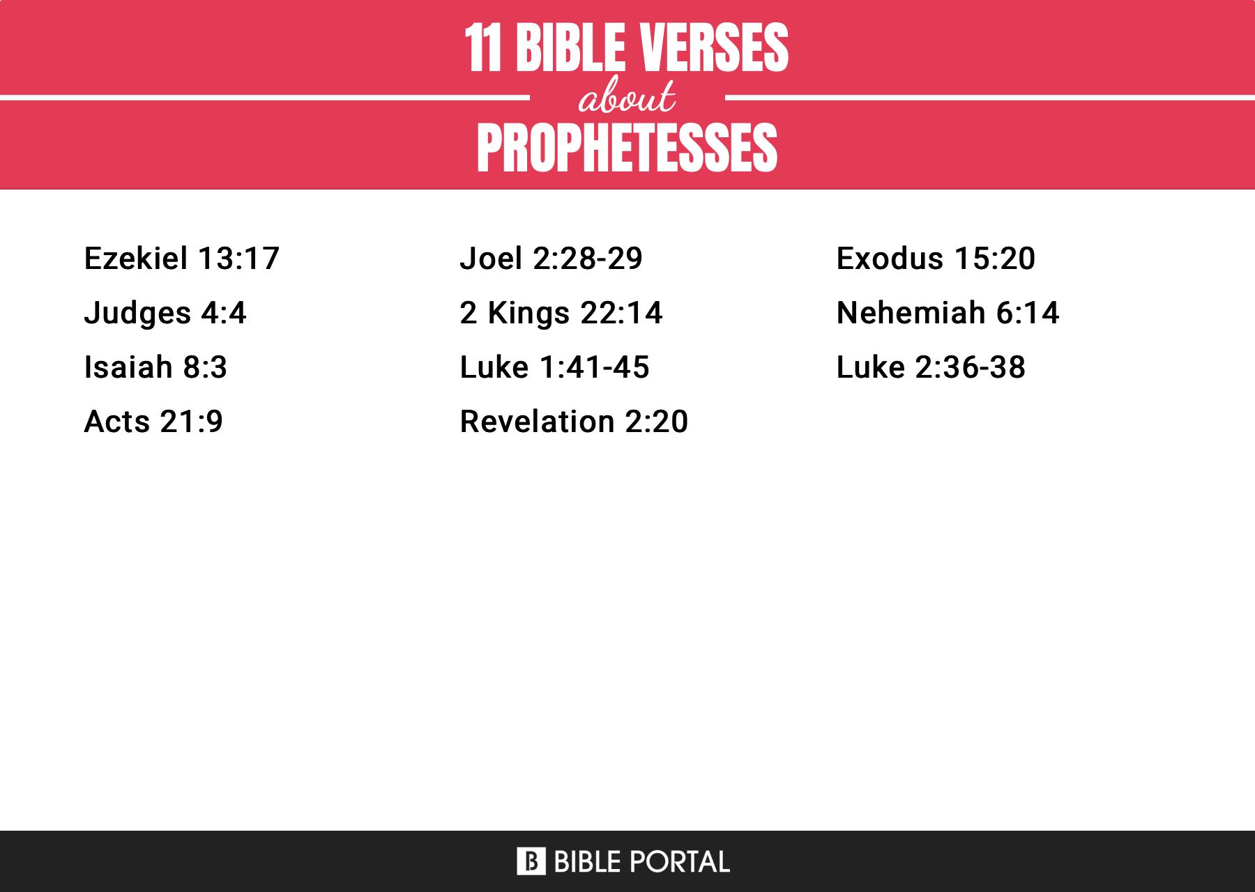 11 Bible Verses about Prophetesses
