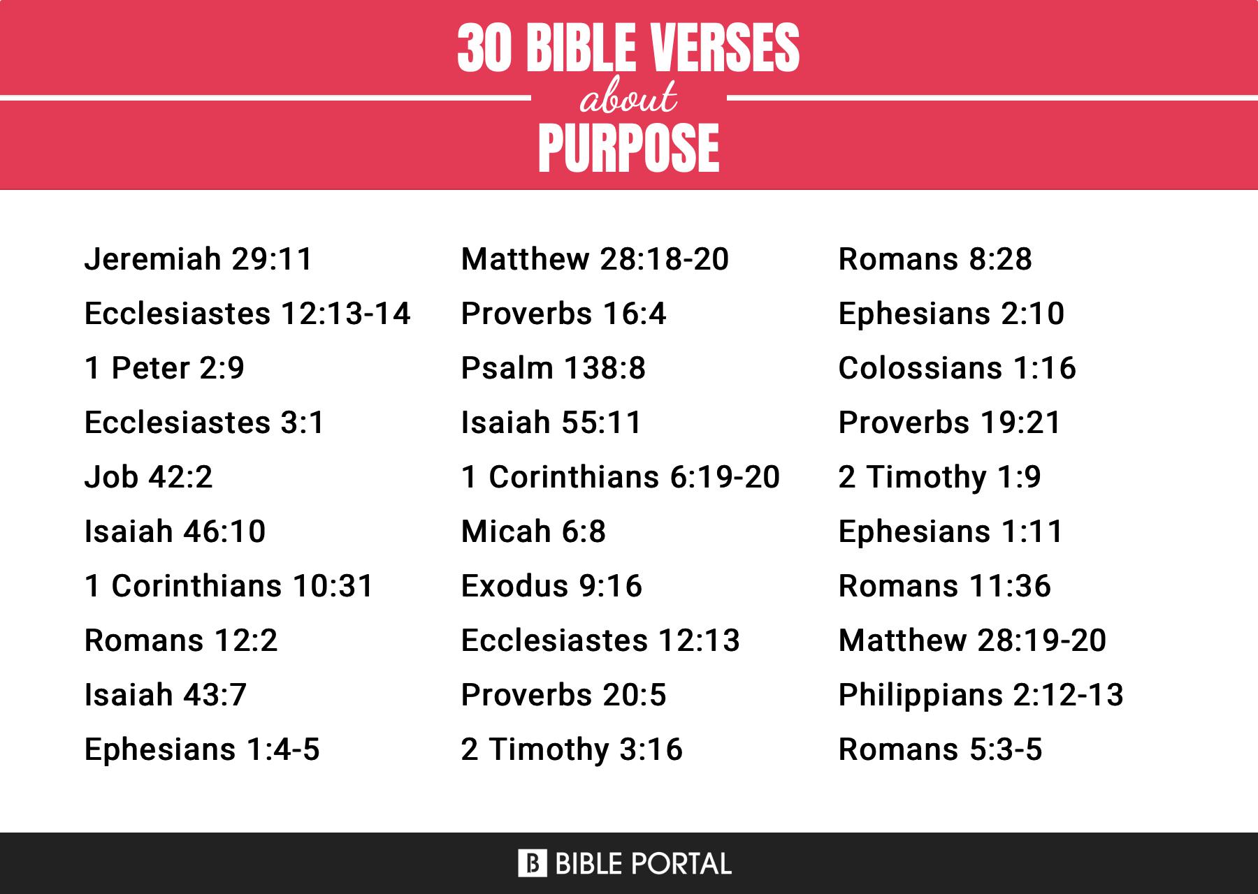97 Bible Verses about Purpose