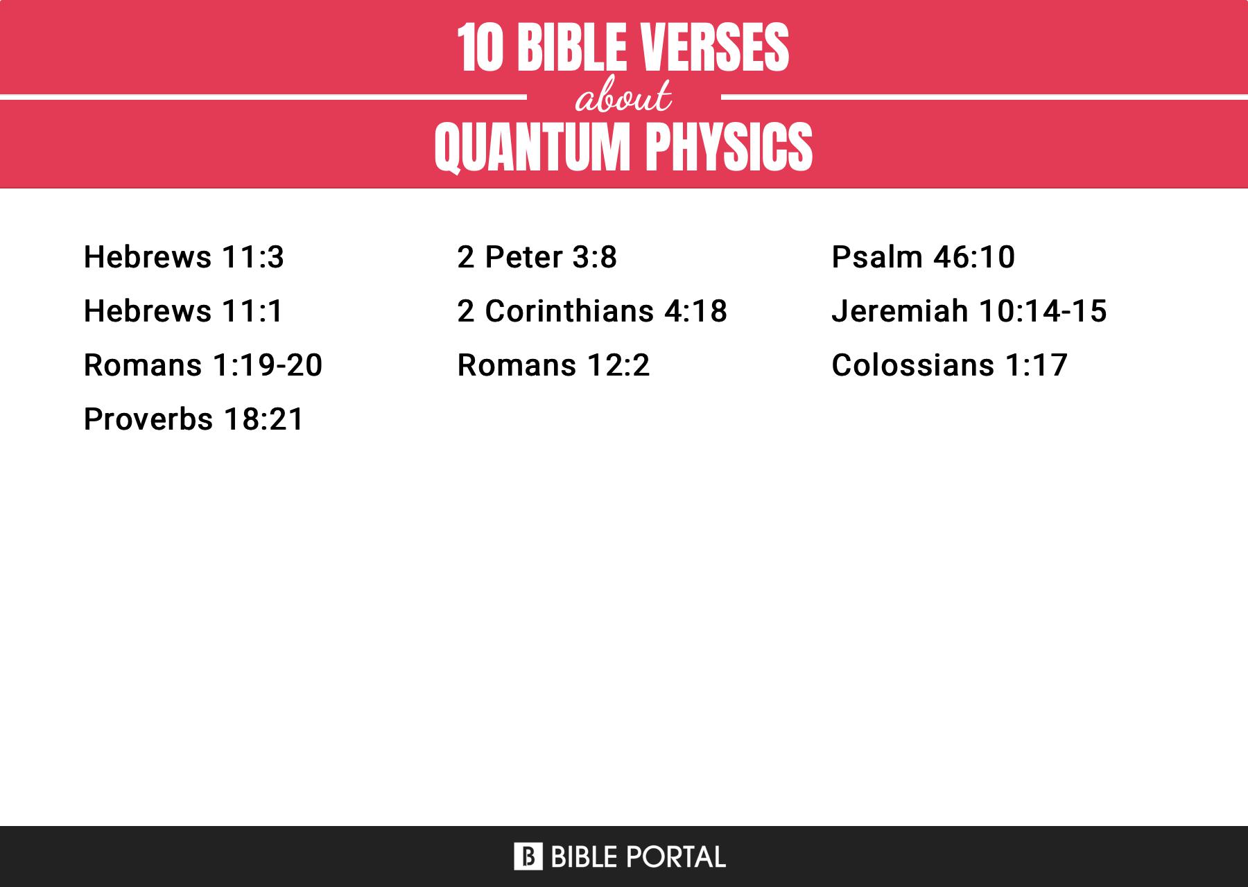 10 Bible Verses about Quantum Physics?