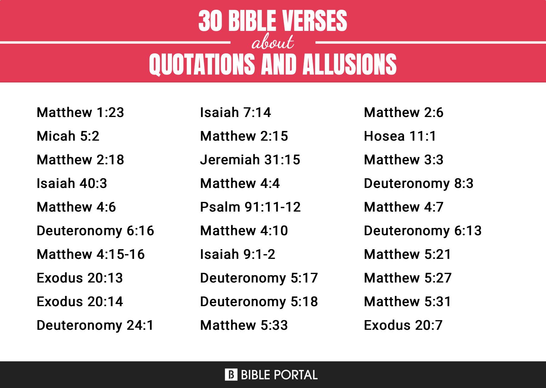 489 Bible Verses about Quotations And Allusions