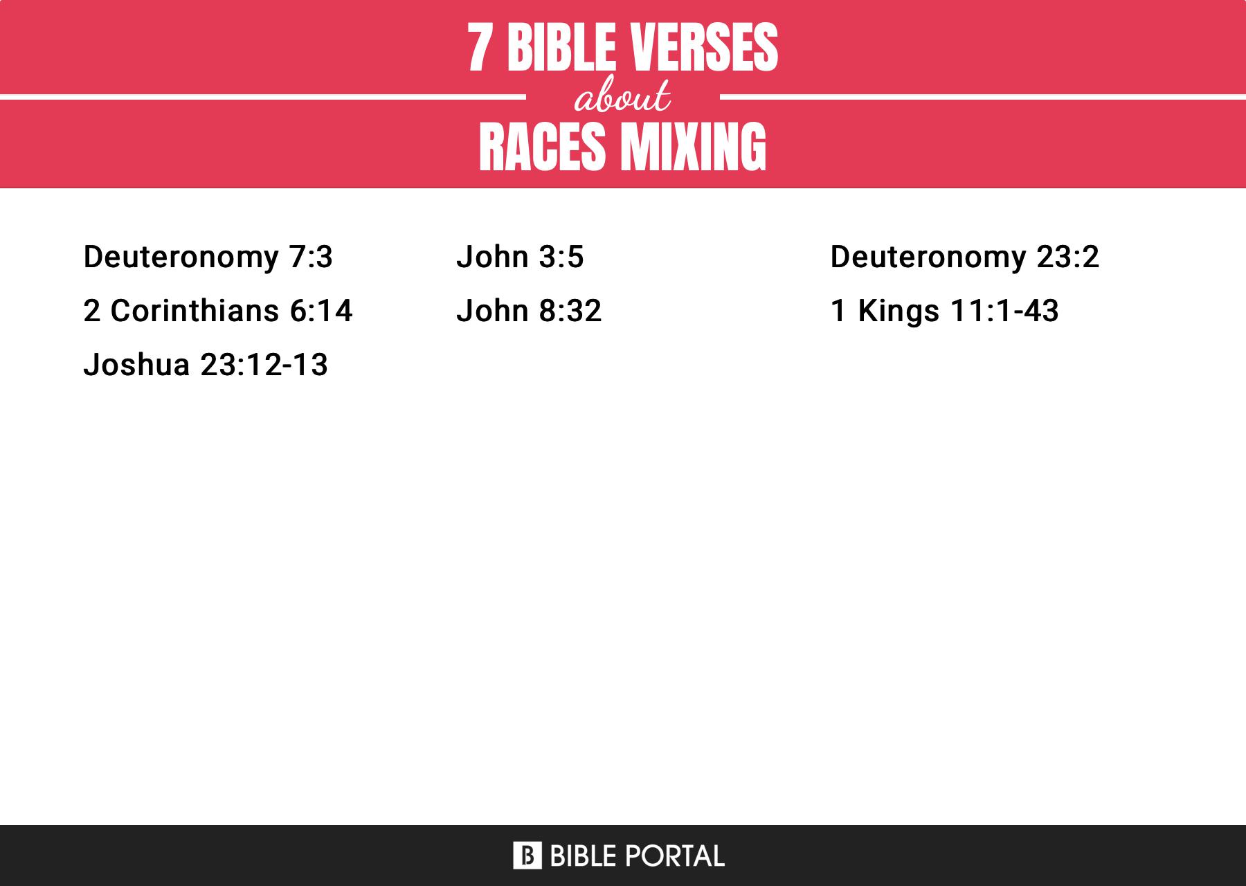 7 Bible Verses about Races Mixing