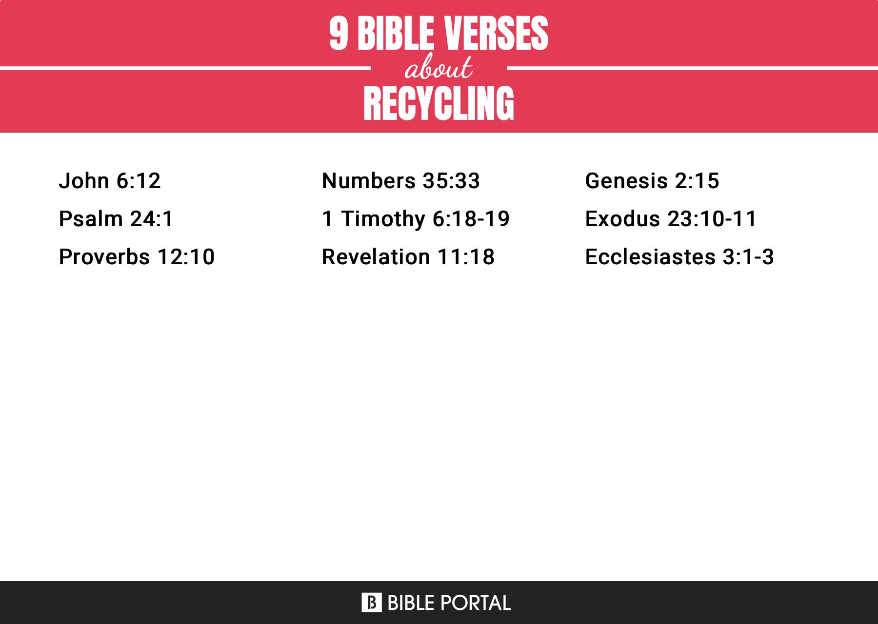 9 Bible Verses about Recycling