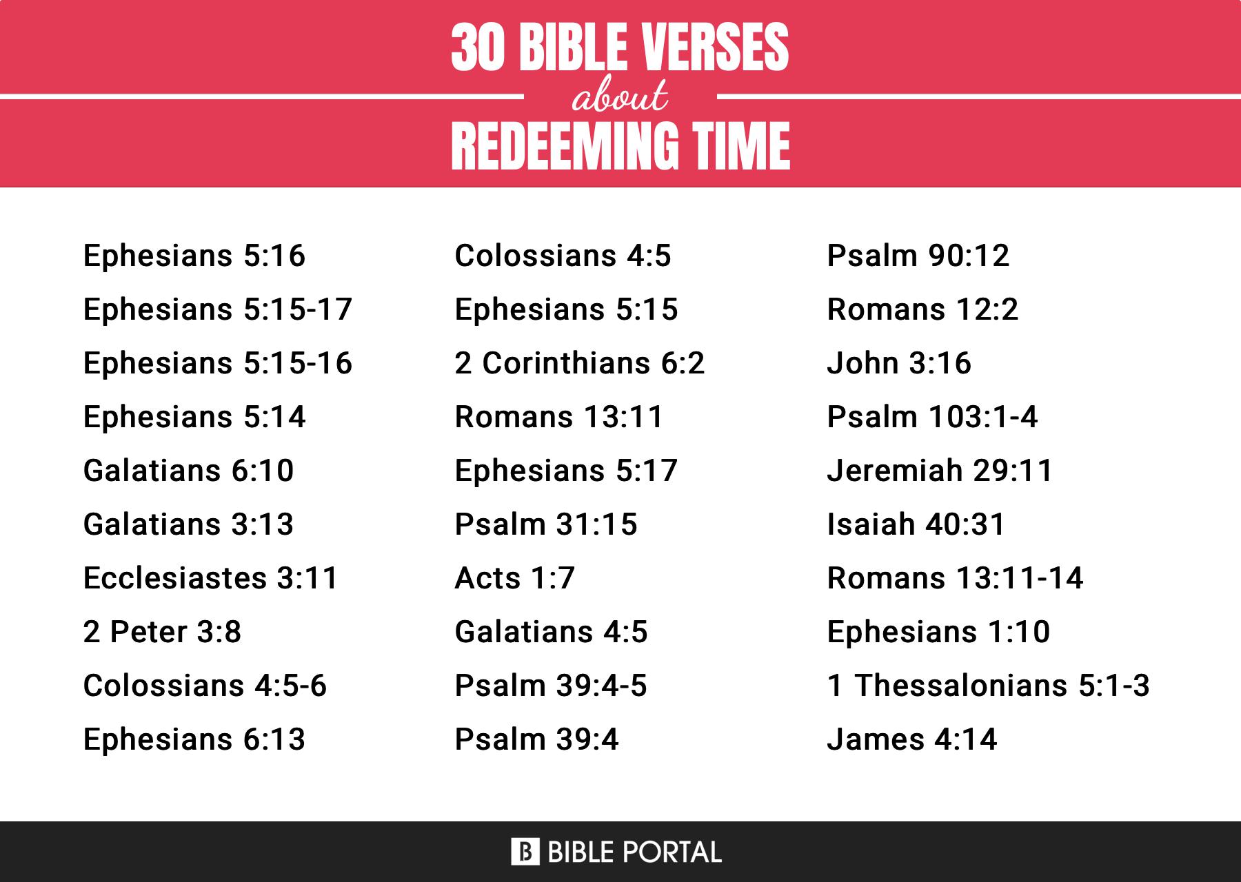 52 Bible Verses about Redeeming Time