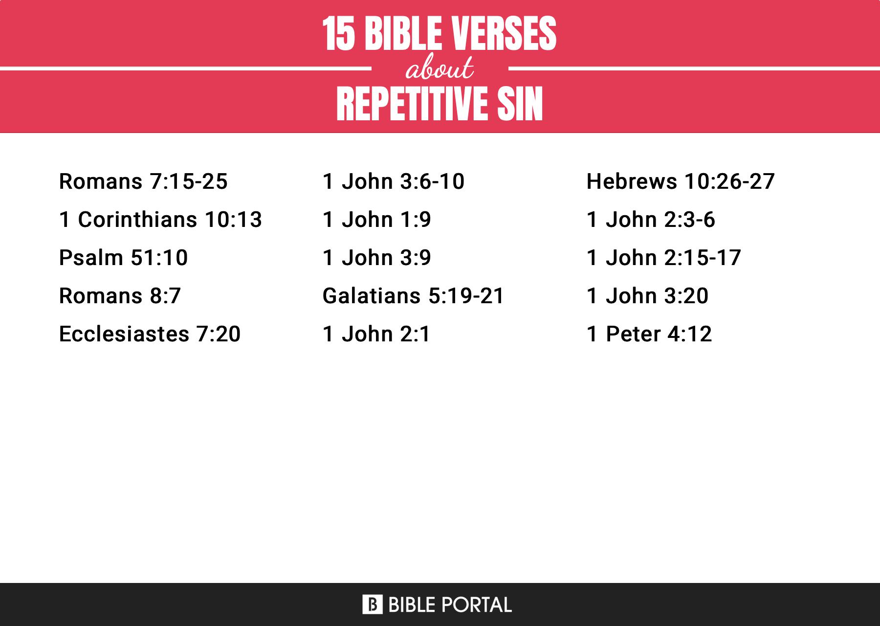 15 Bible Verses about Repetitive Sin
