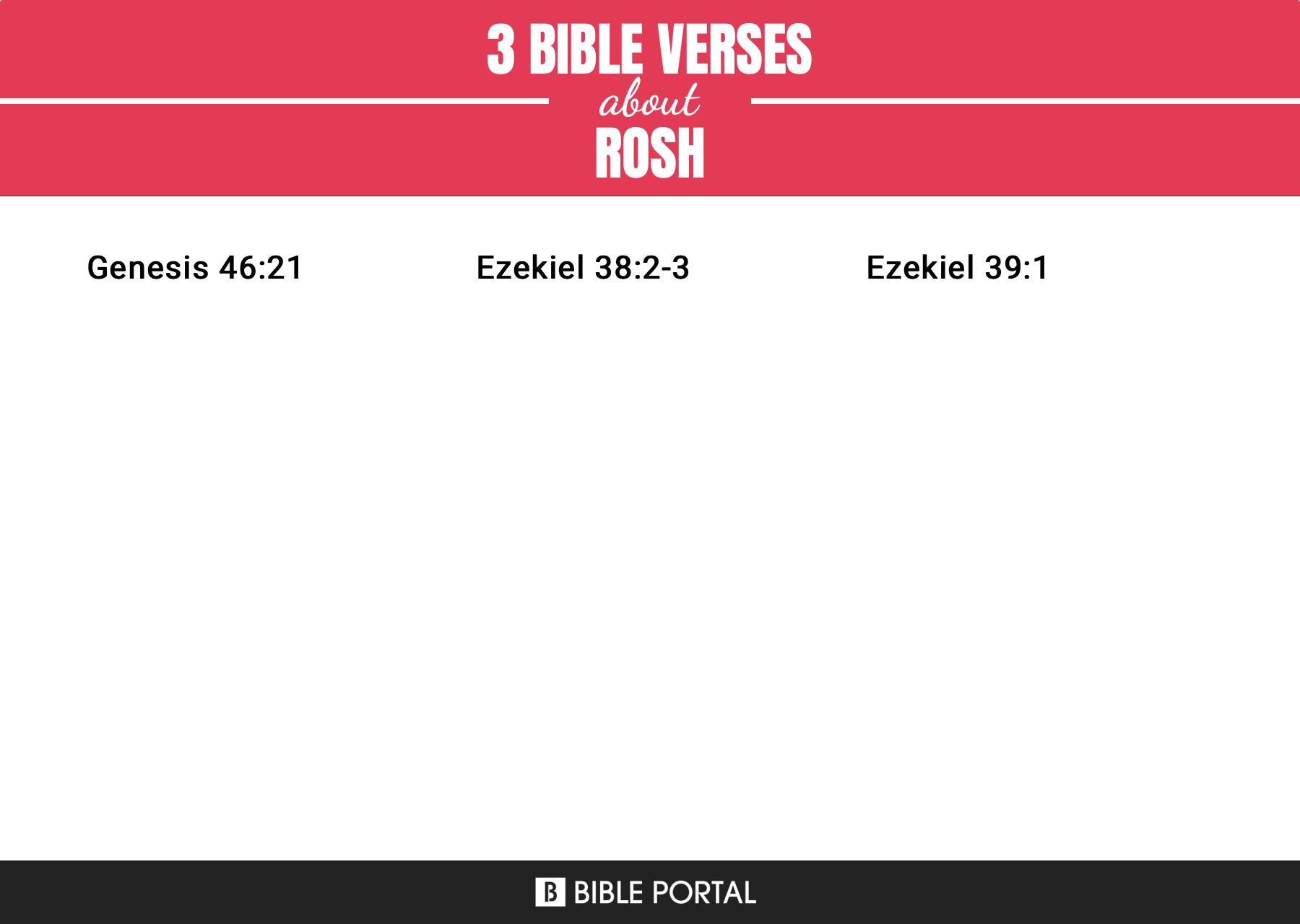 3 Bible Verses about Rosh