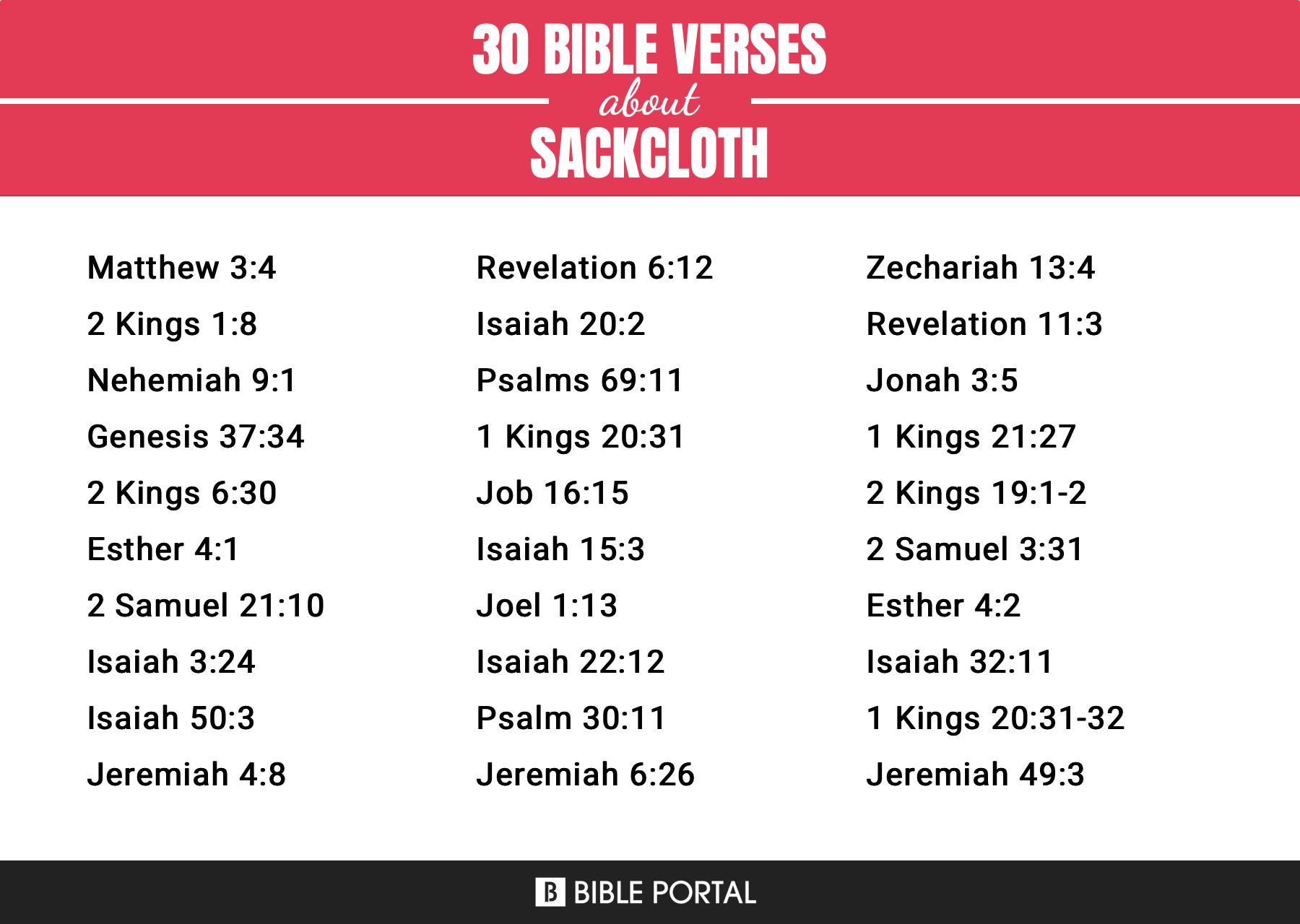 35 Bible Verses about Sackcloth