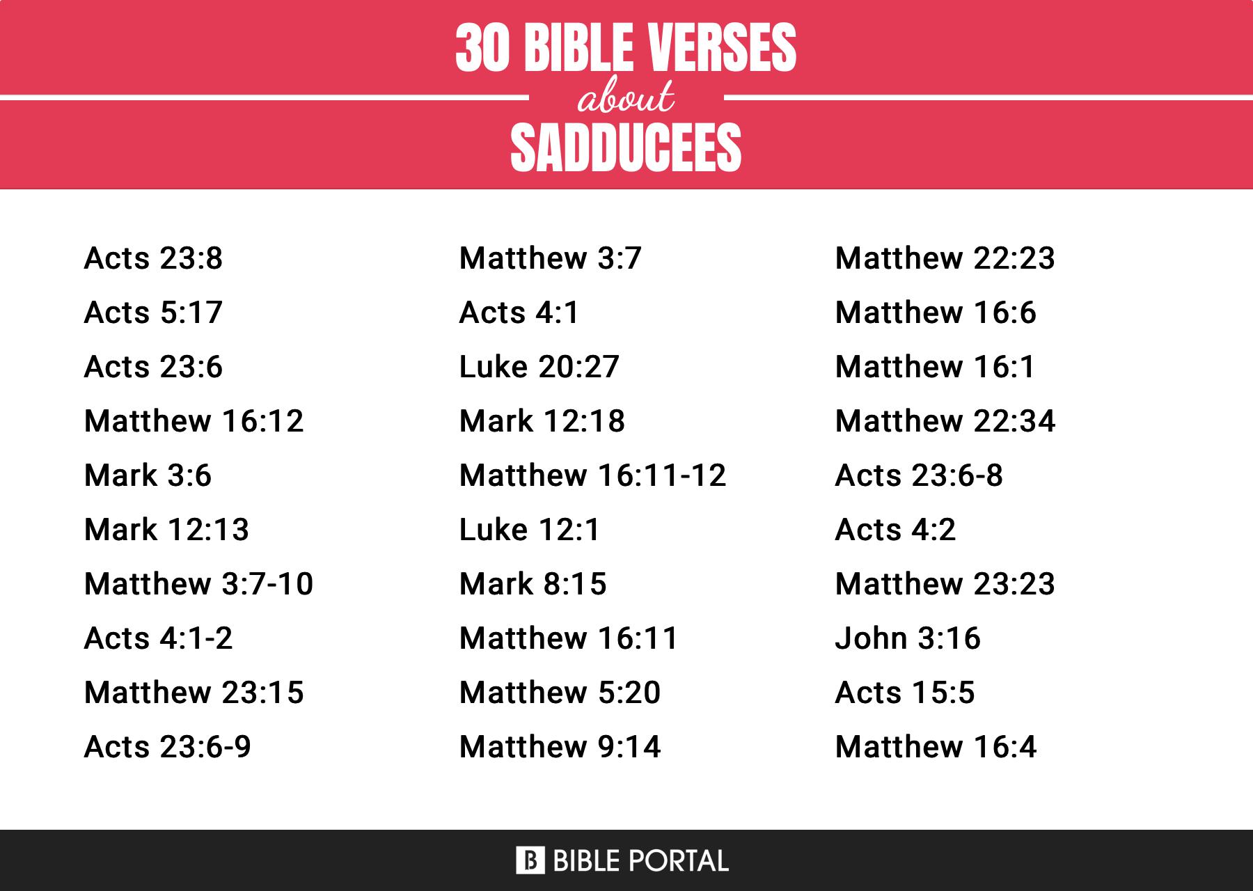 106 Bible Verses about Sadducees