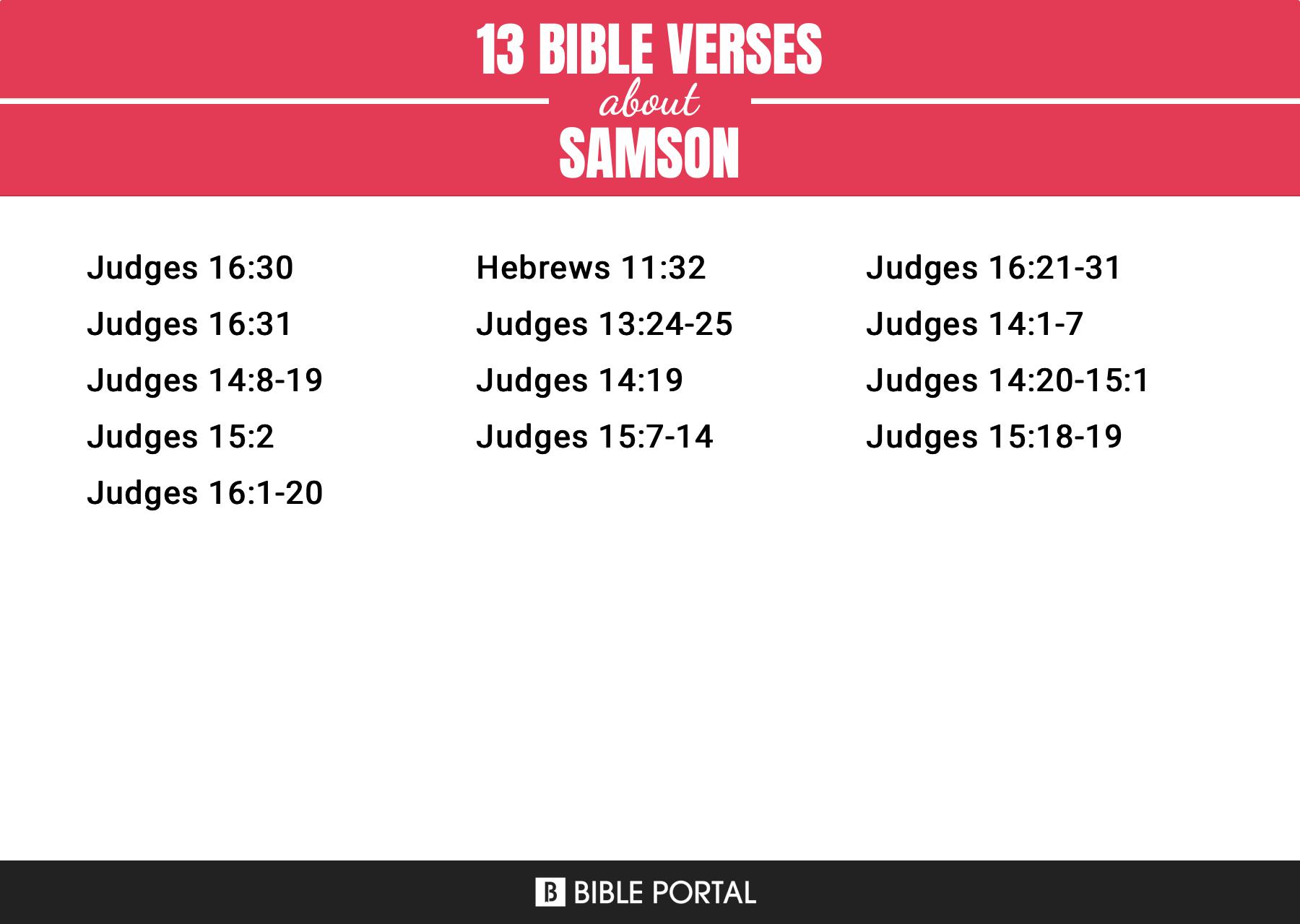 13 Bible Verses about Samson