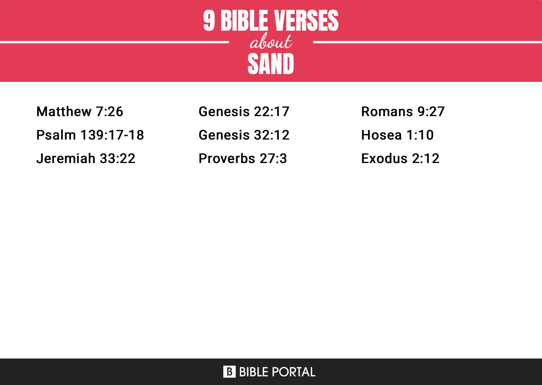 9 Bible Verses about Sand