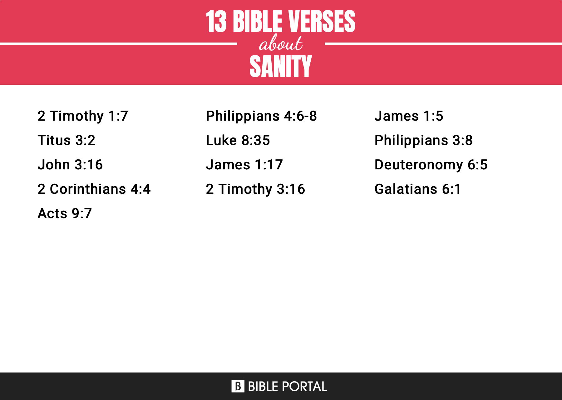 13 Bible Verses about Sanity