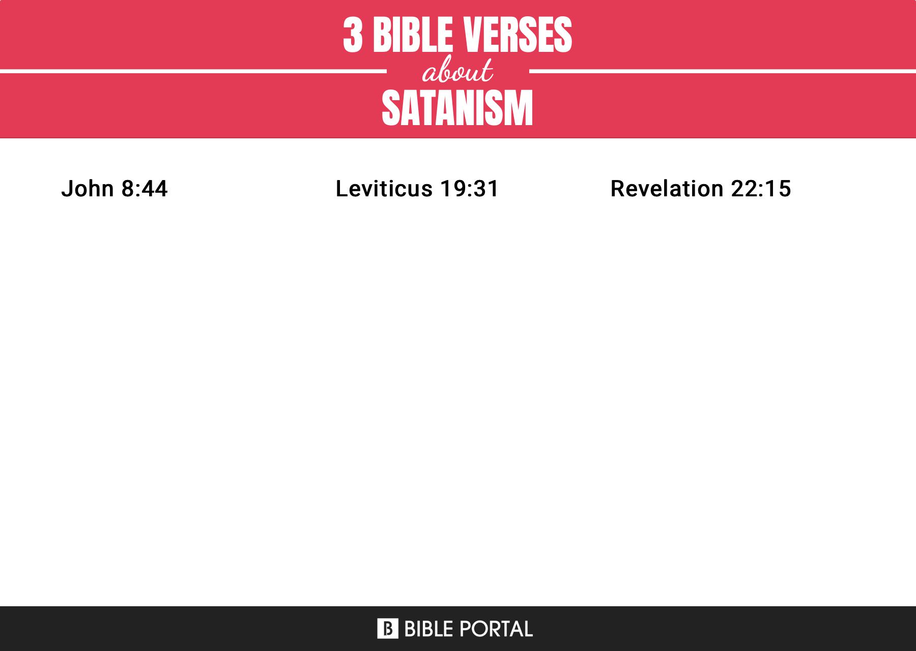 3 Bible Verses about Satanism