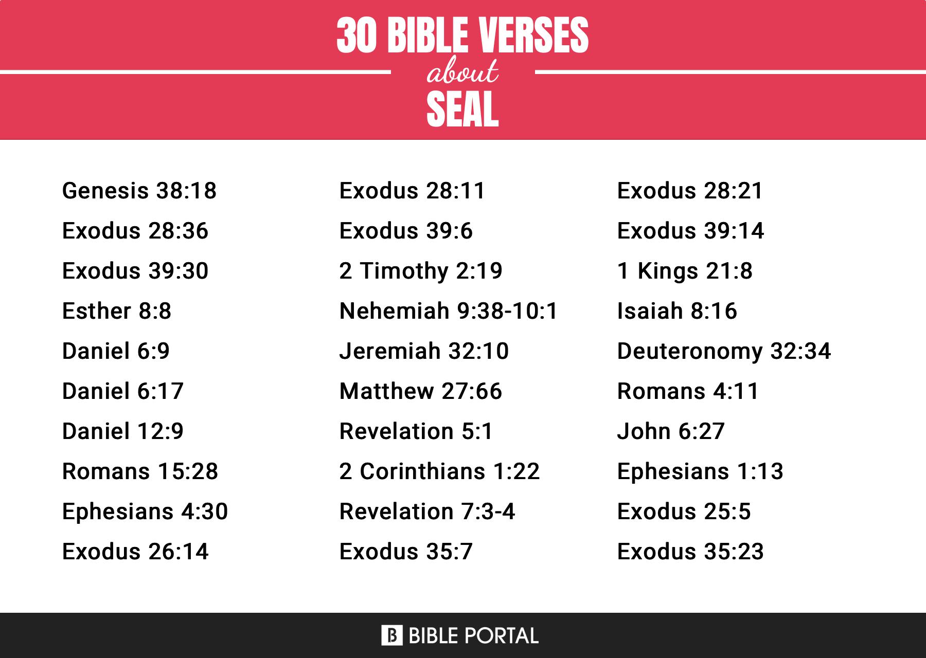 33 Bible Verses about Seal