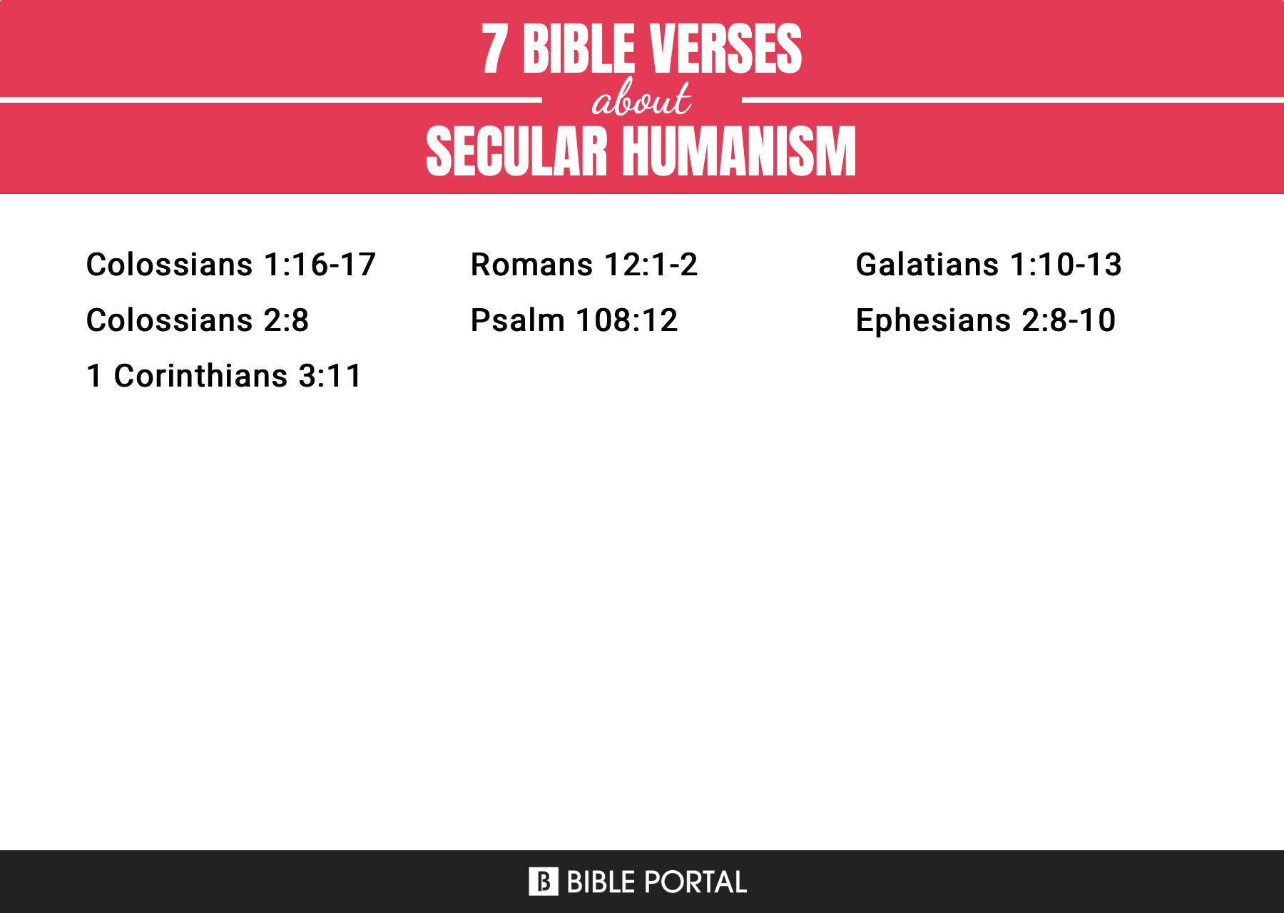 7 Bible Verses about Secular Humanism