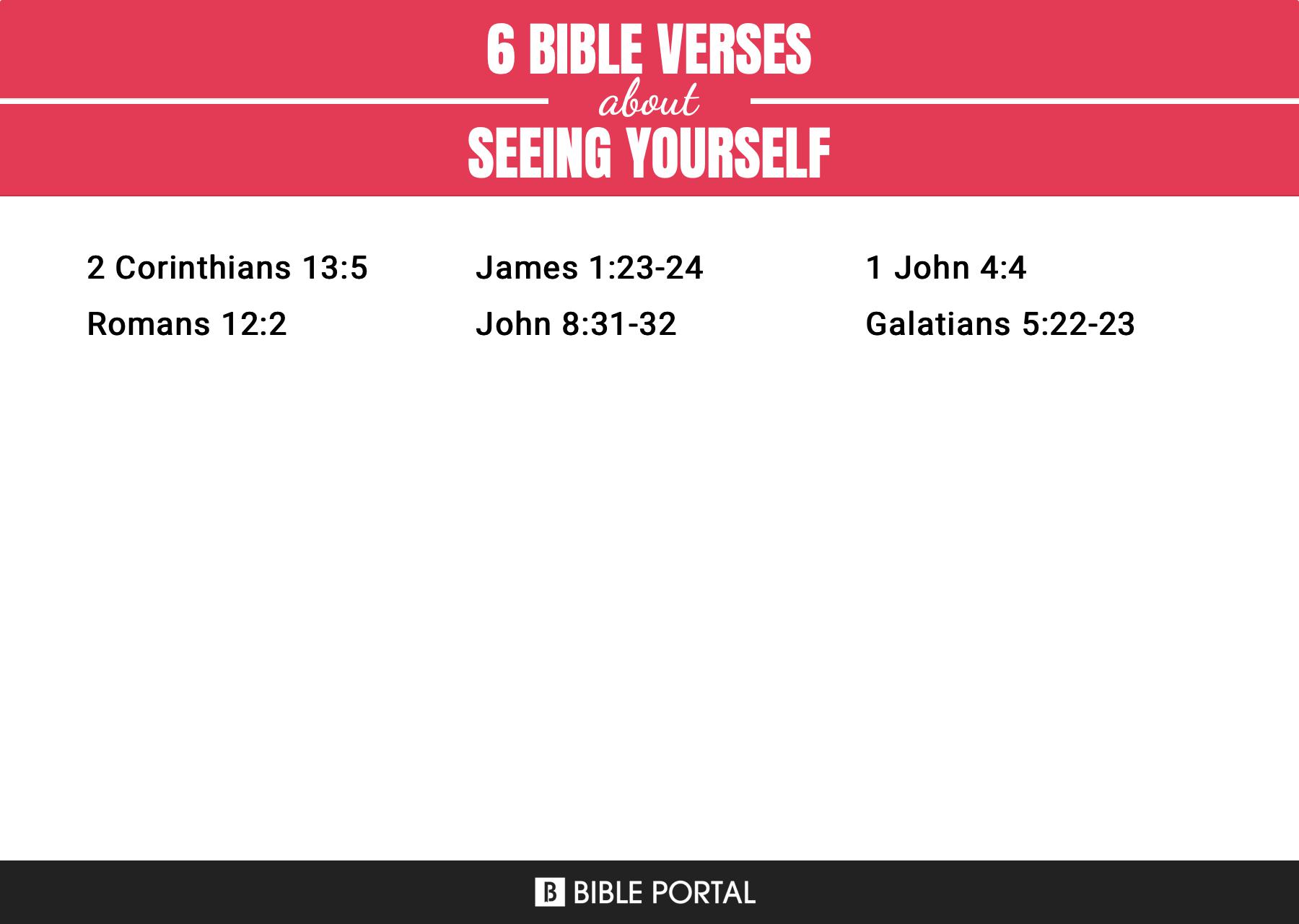 6 Bible Verses about Seeing Yourself