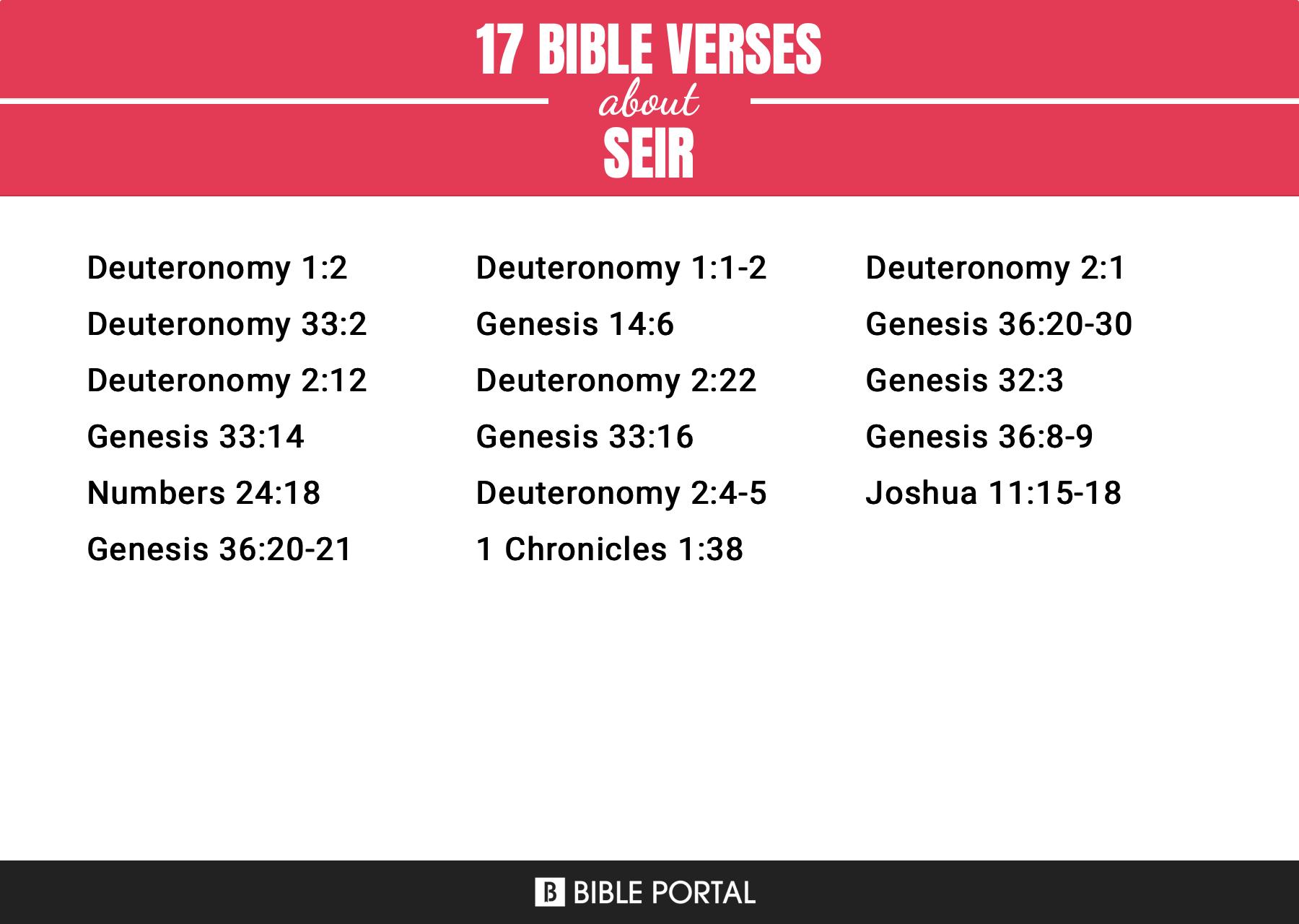 17 Bible Verses about Seir