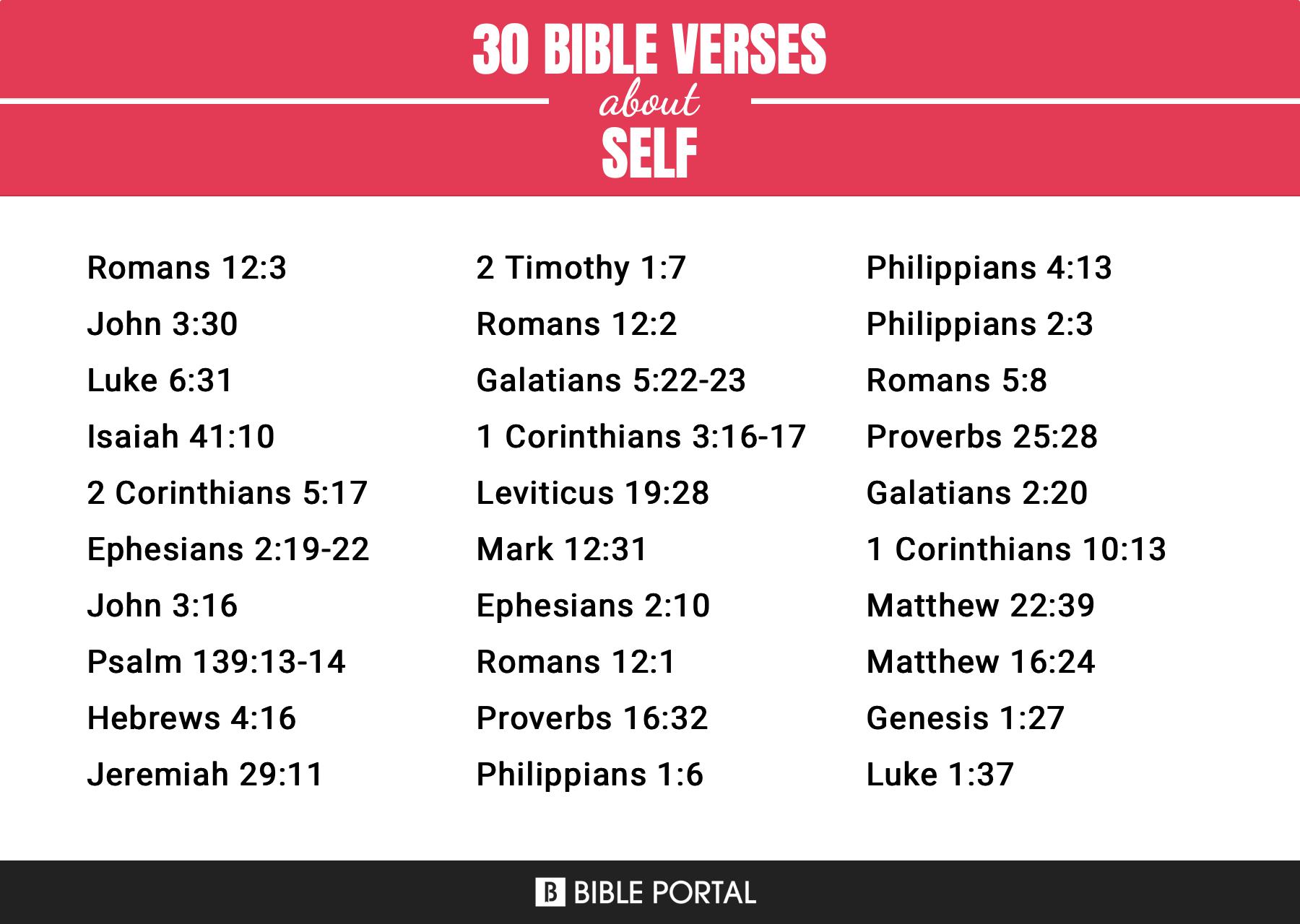 40 Bible Verses about Self