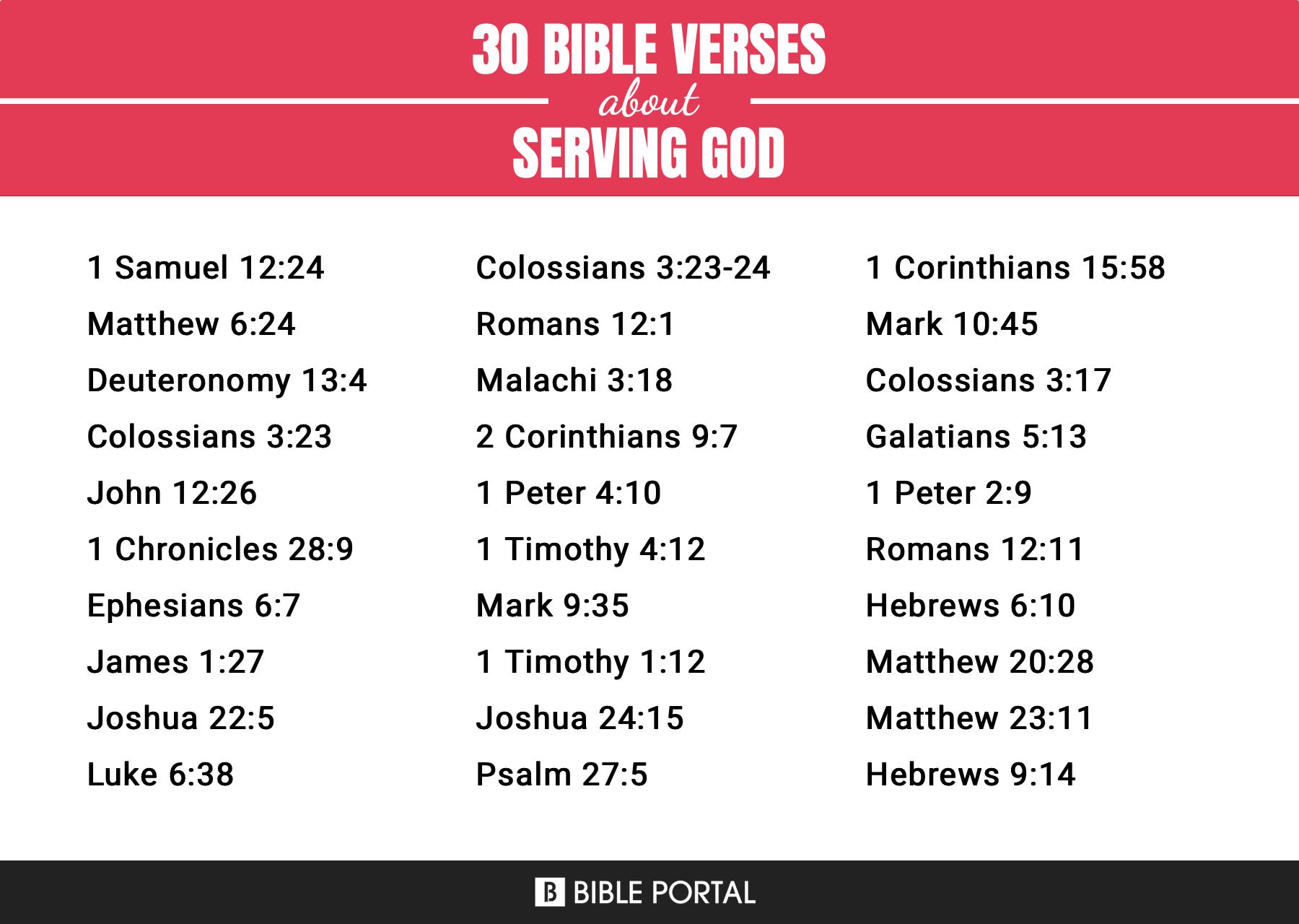 94 Bible Verses about Serving God