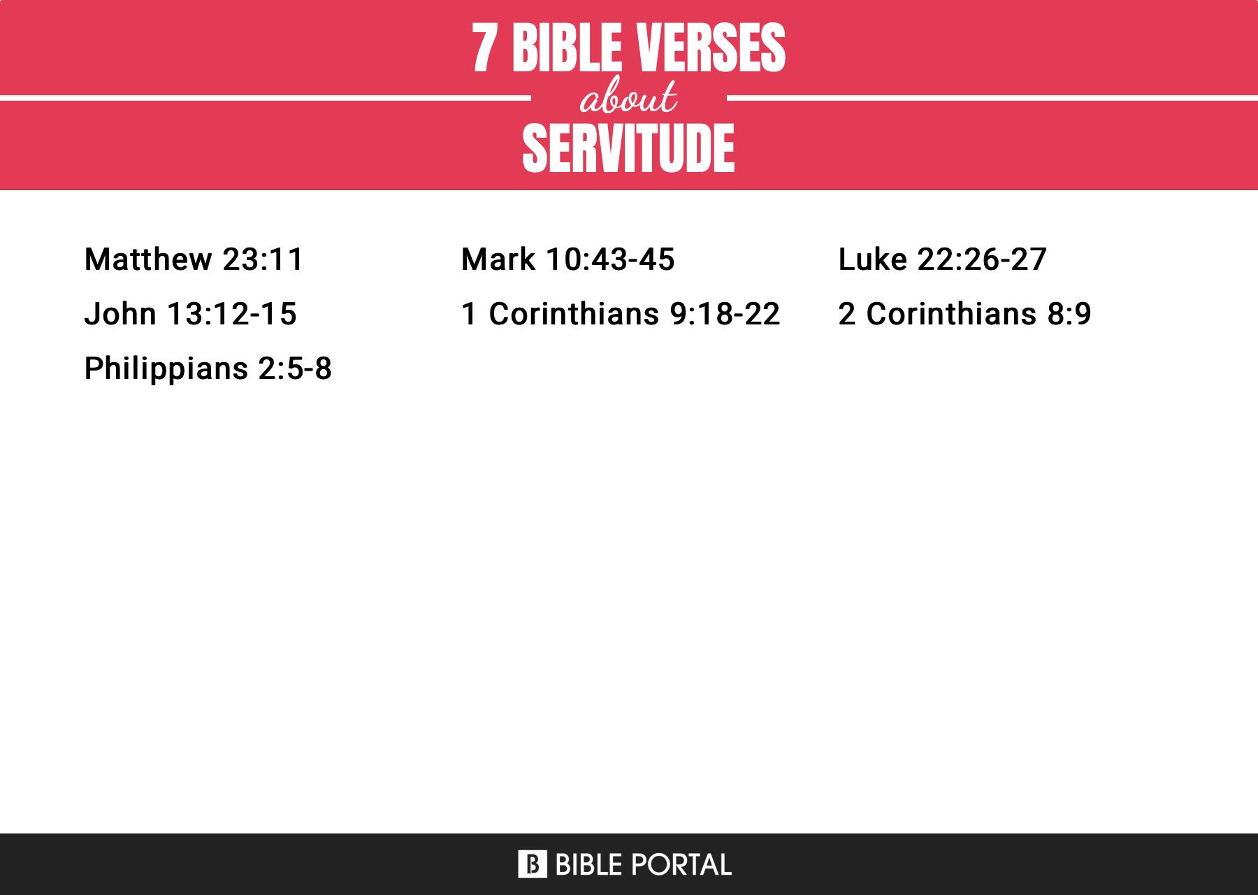 7 Bible Verses about Servitude