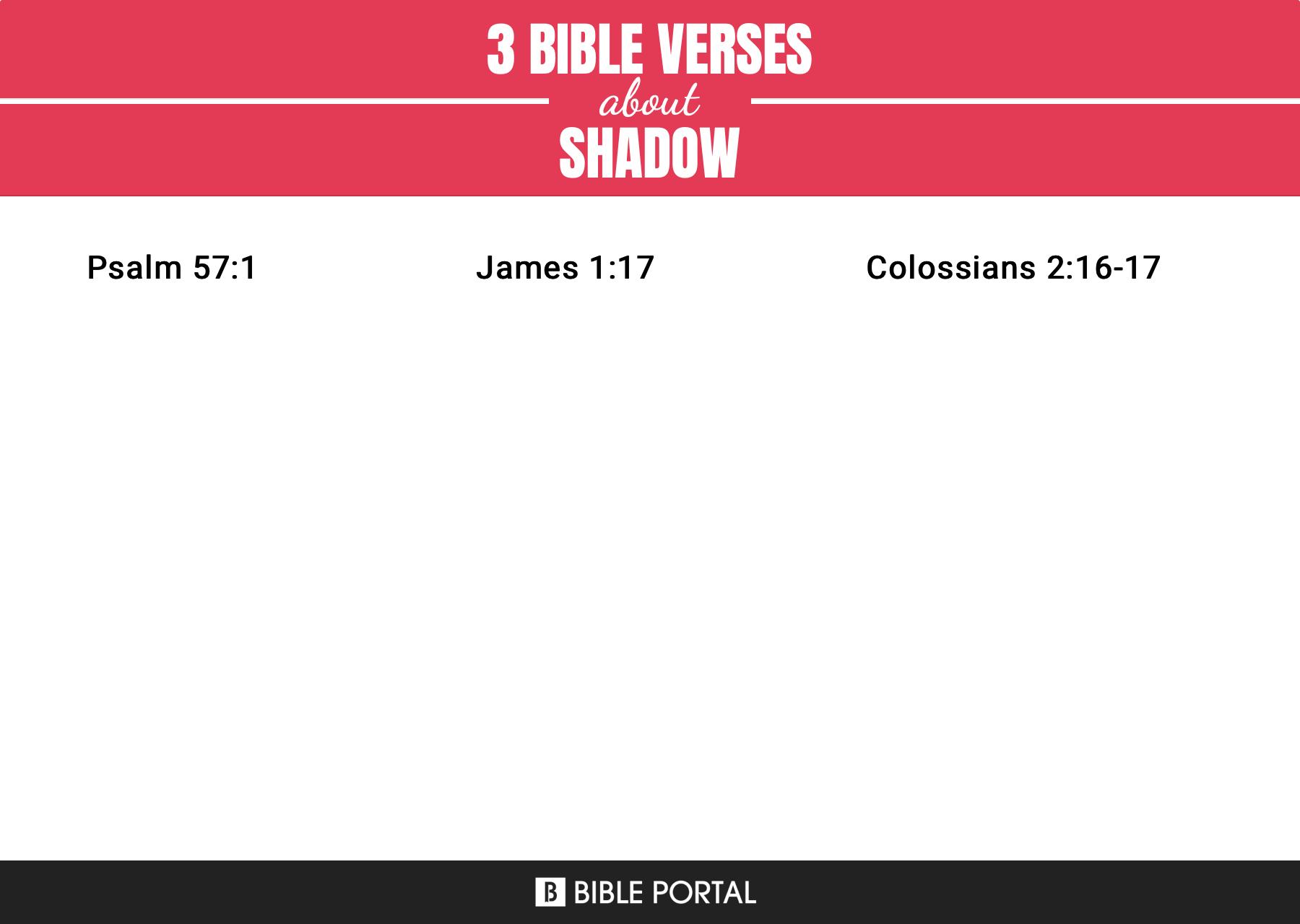 3 Bible Verses about Shadow