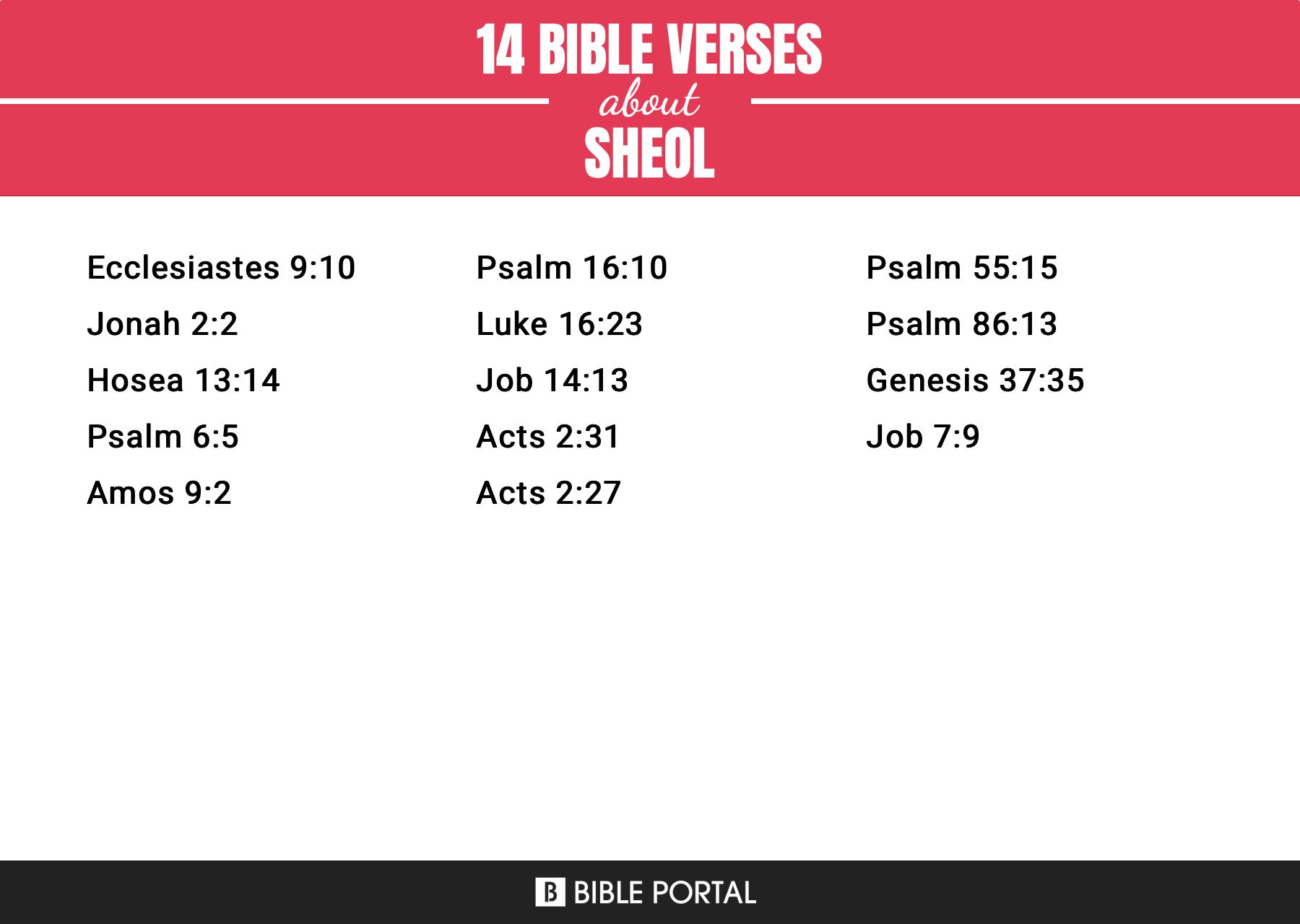 14 Bible Verses about Sheol