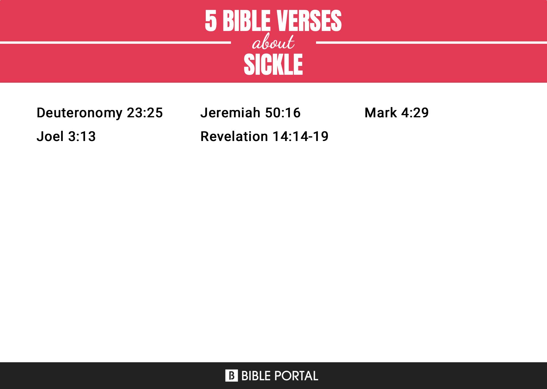 5 Bible Verses about Sickle