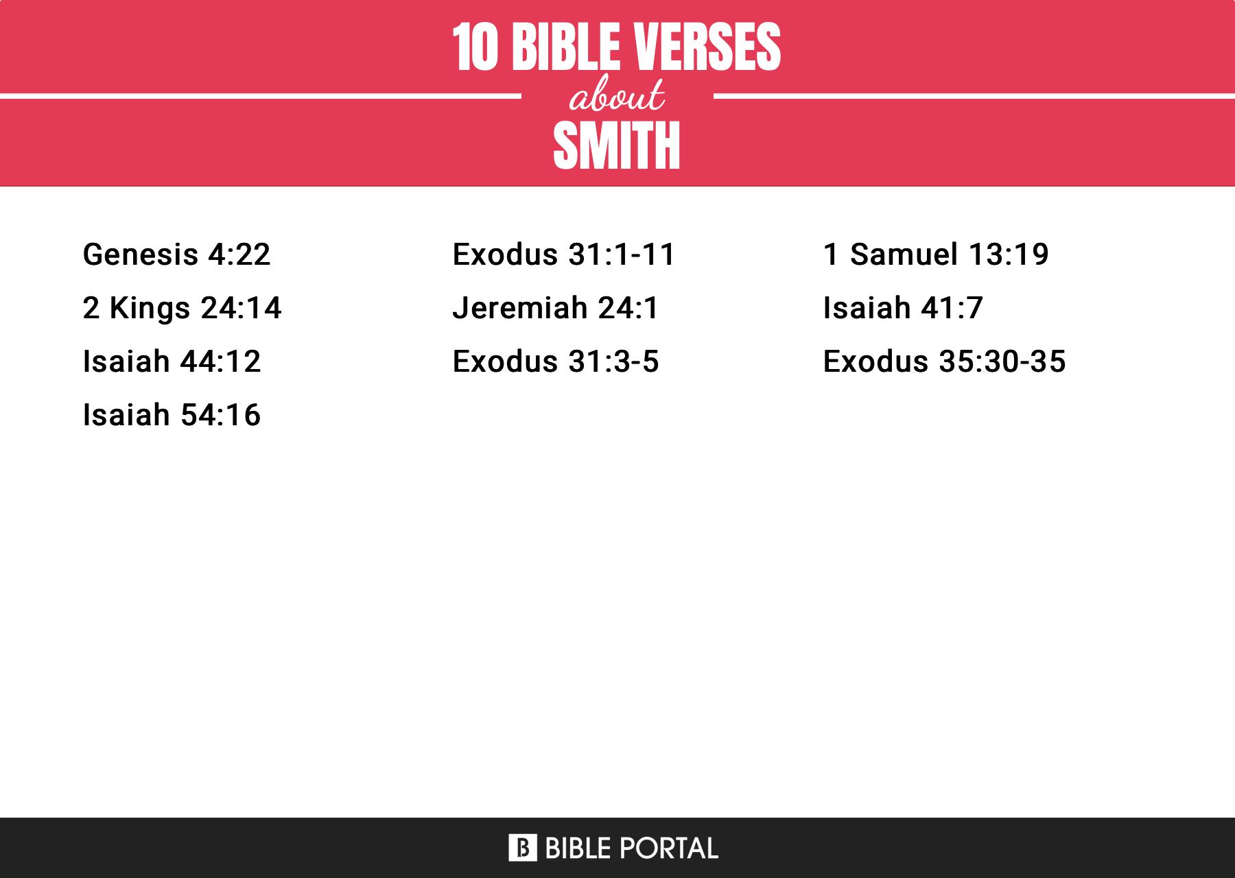 10 Bible Verses about Smith