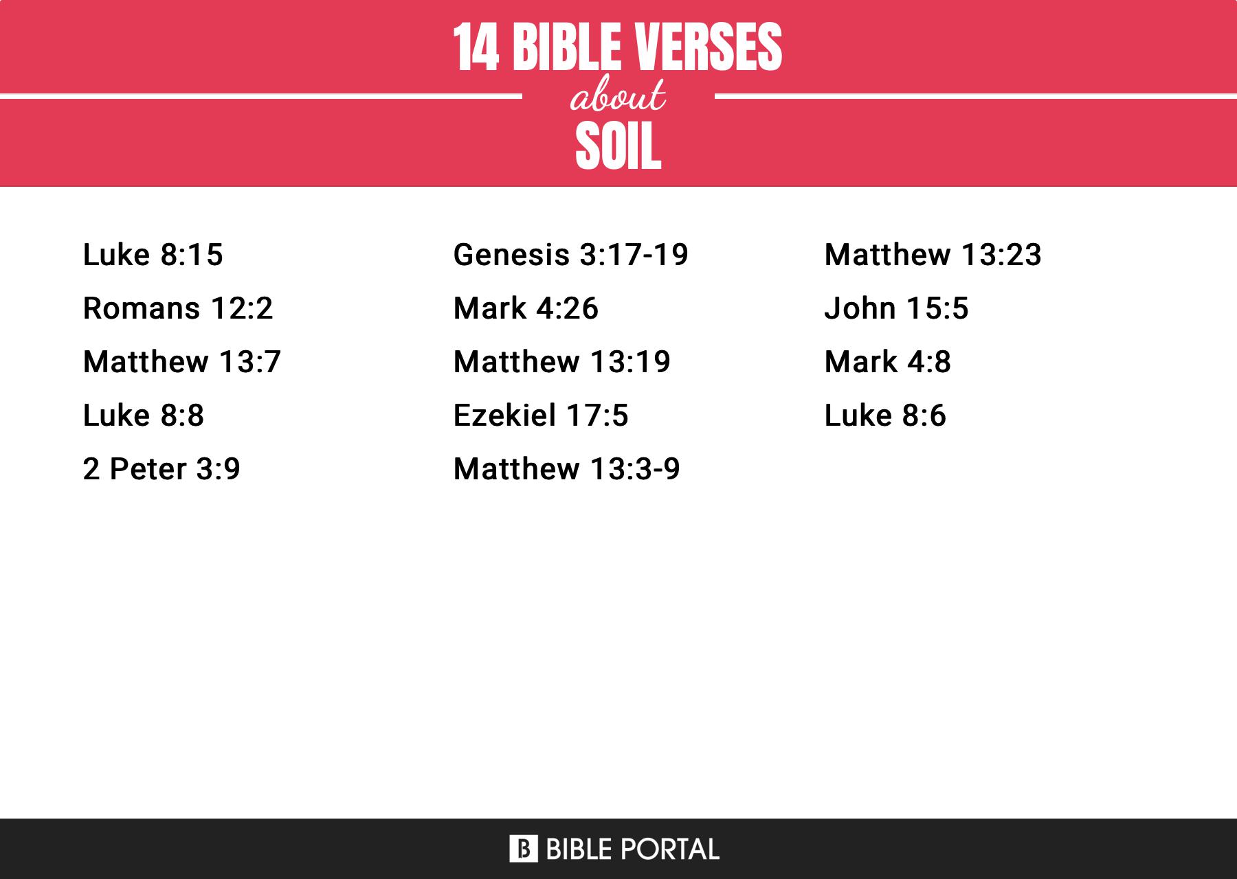 14 Bible Verses about Soil