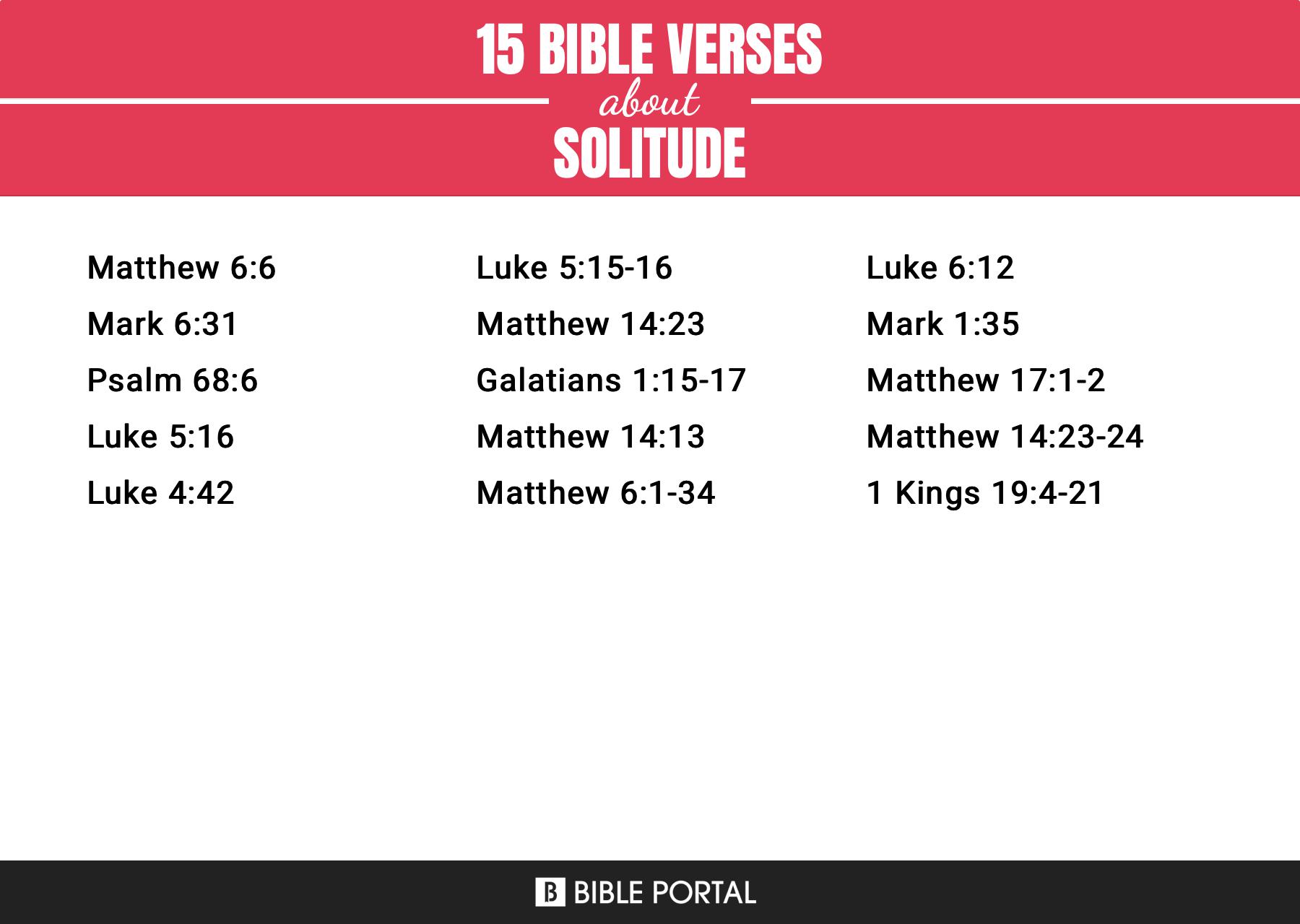 15 Bible Verses about Solitude