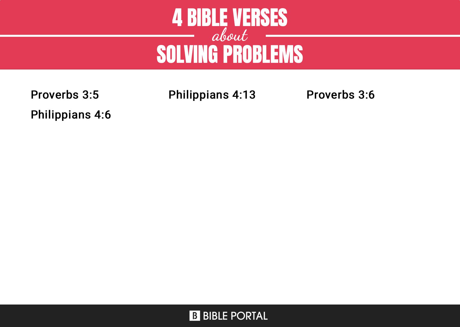 4 Bible Verses about Solving Problems