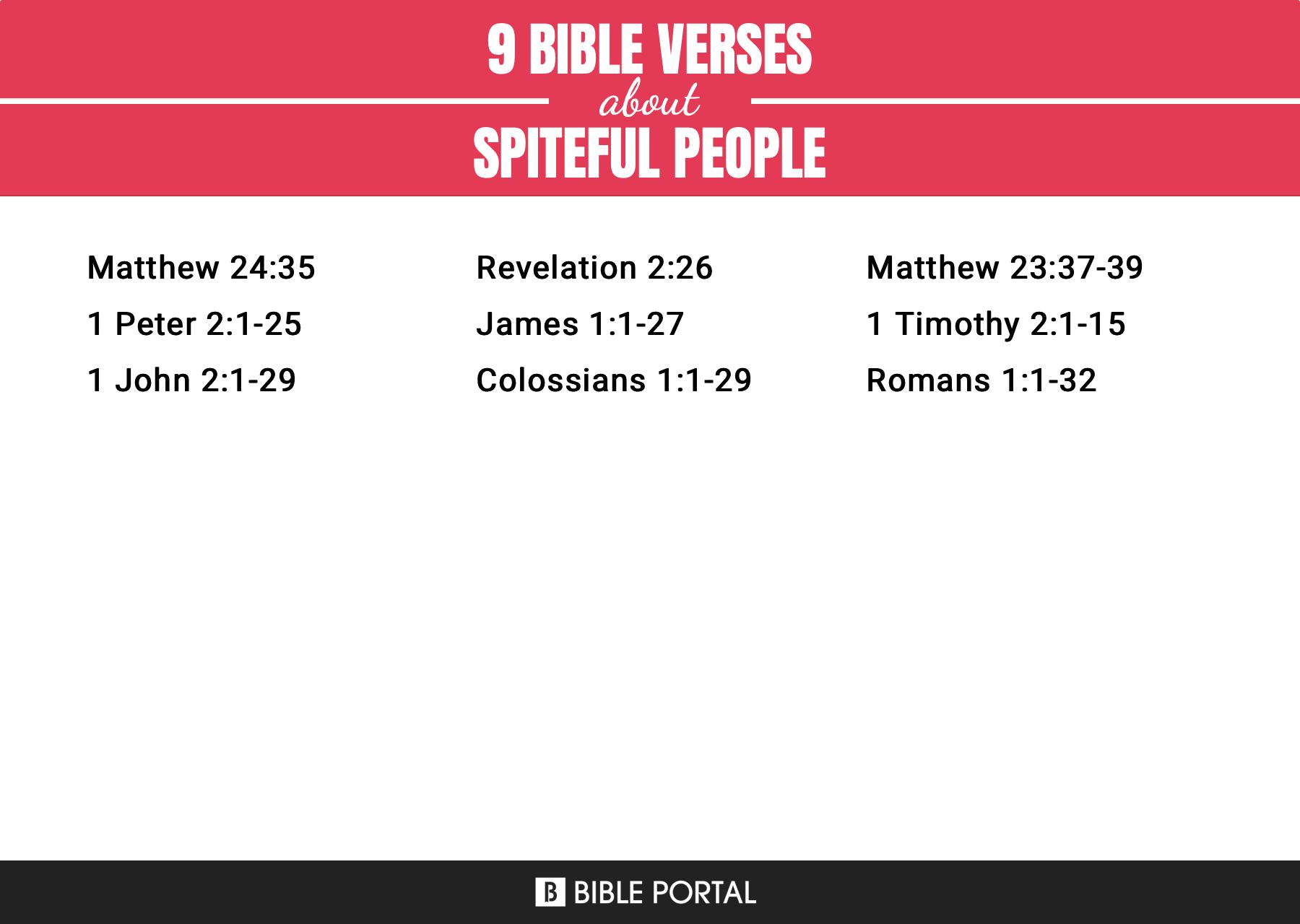 9 Bible Verses about Spiteful People