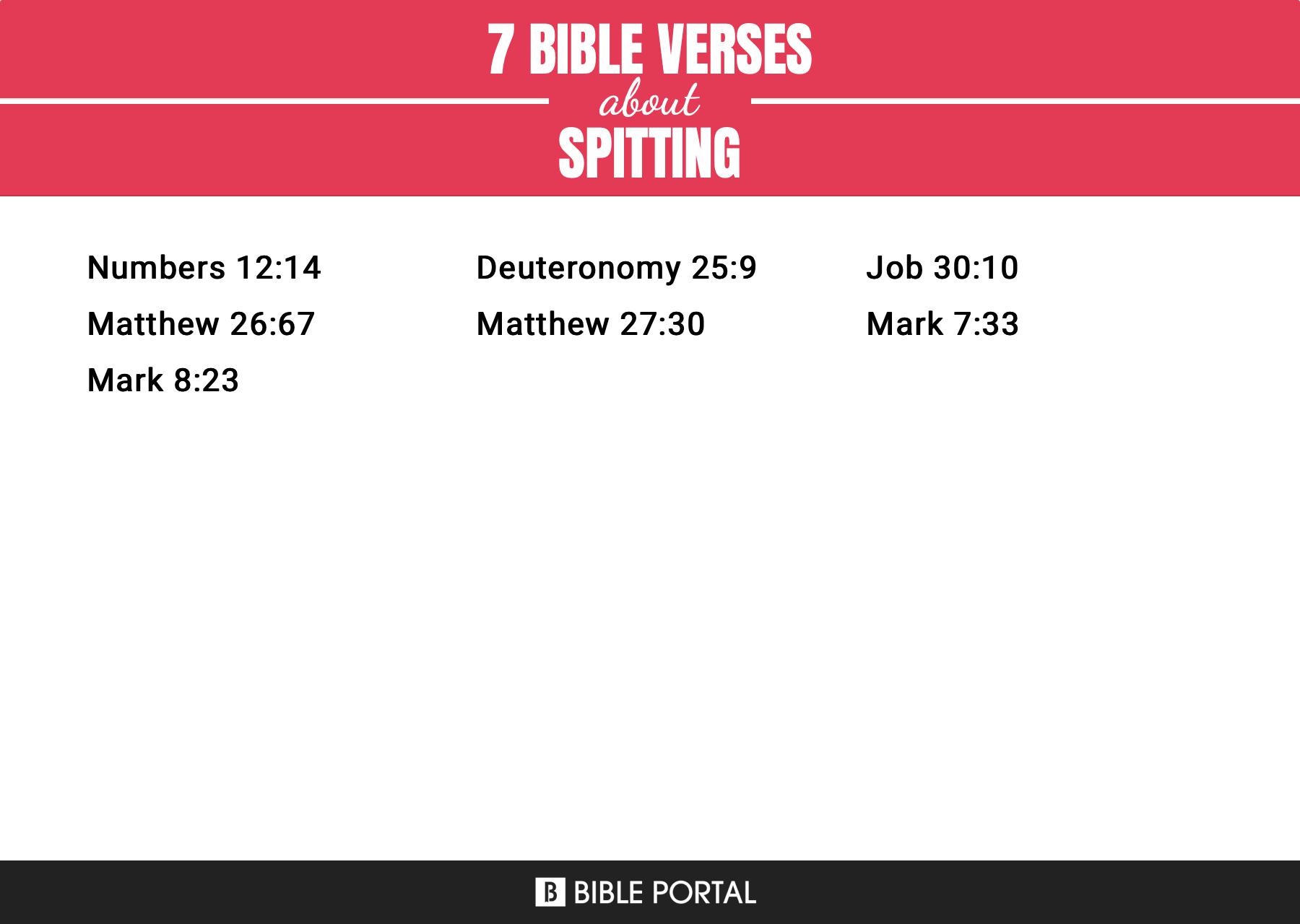 7 Bible Verses about Spitting