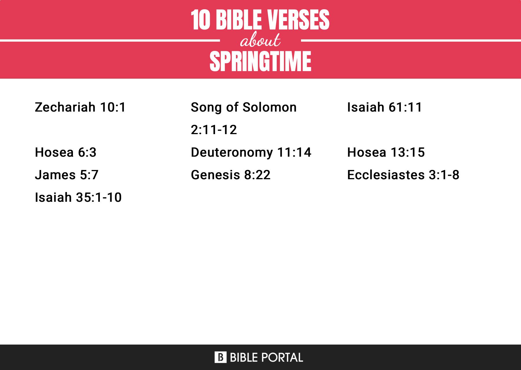 10 Versículos de la Biblia sobre Primavera