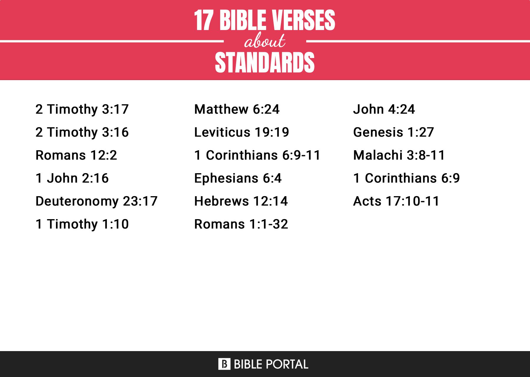 17 Bible Verses about Standards