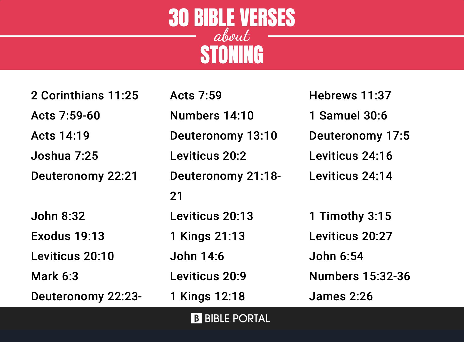 47 Bible Verses about Stoning