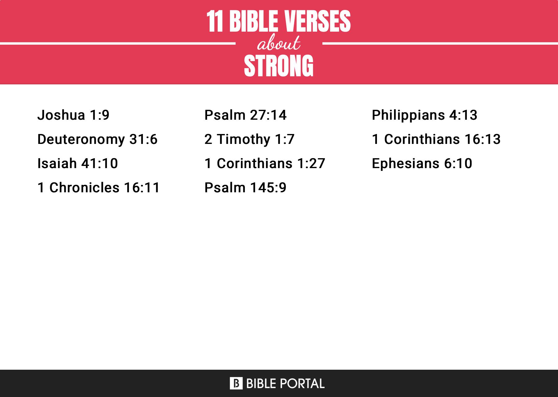 11 Bible Verses about Strong