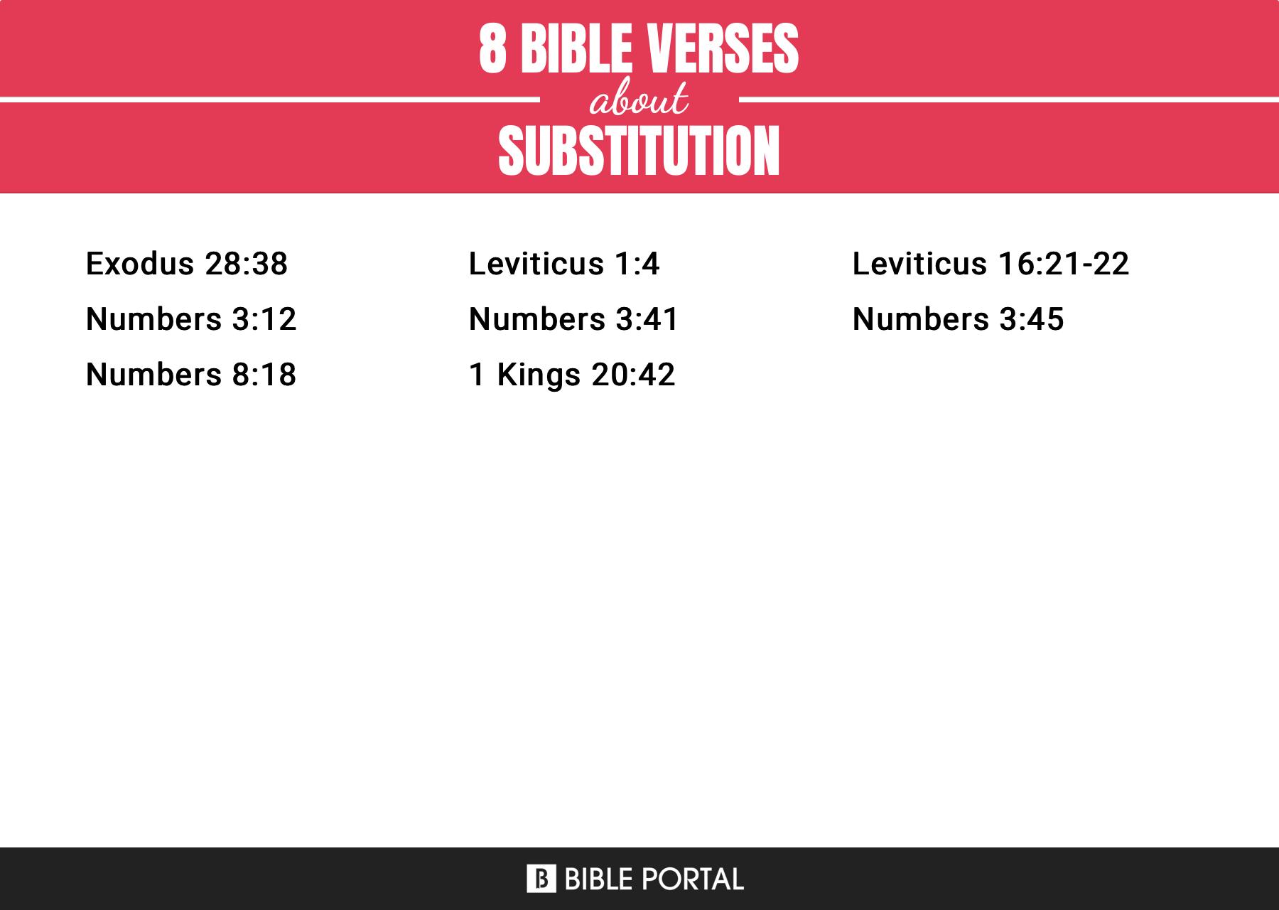 8 Bible Verses about Substitution