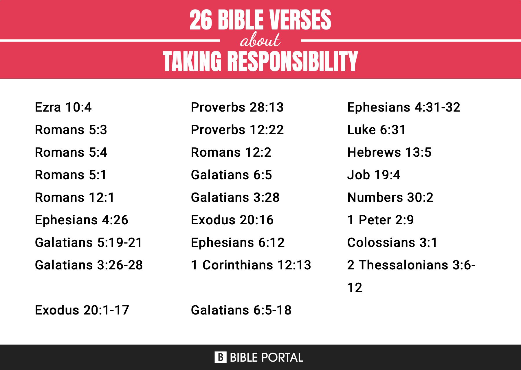 26 Bible Verses about Taking Responsibility