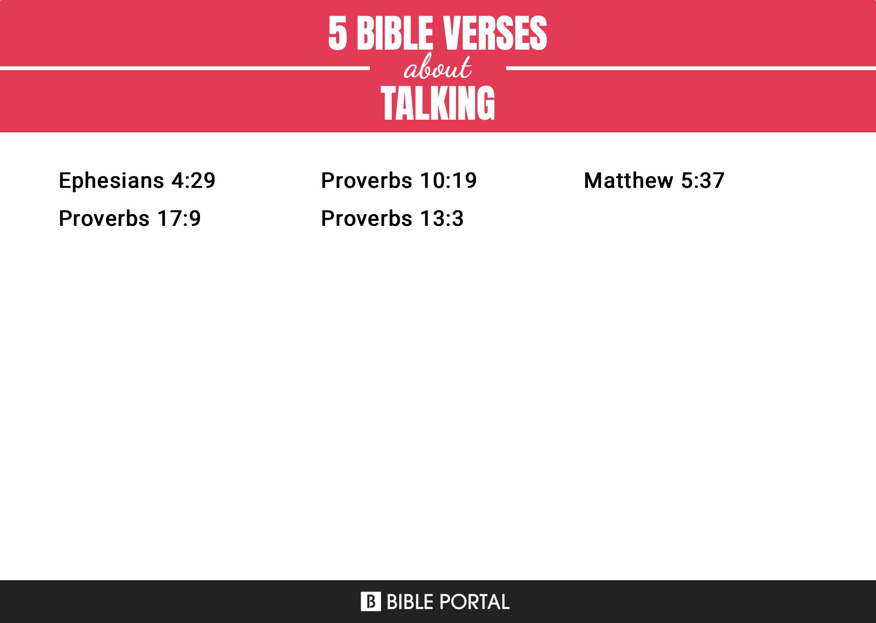 5 Bible Verses about Talking