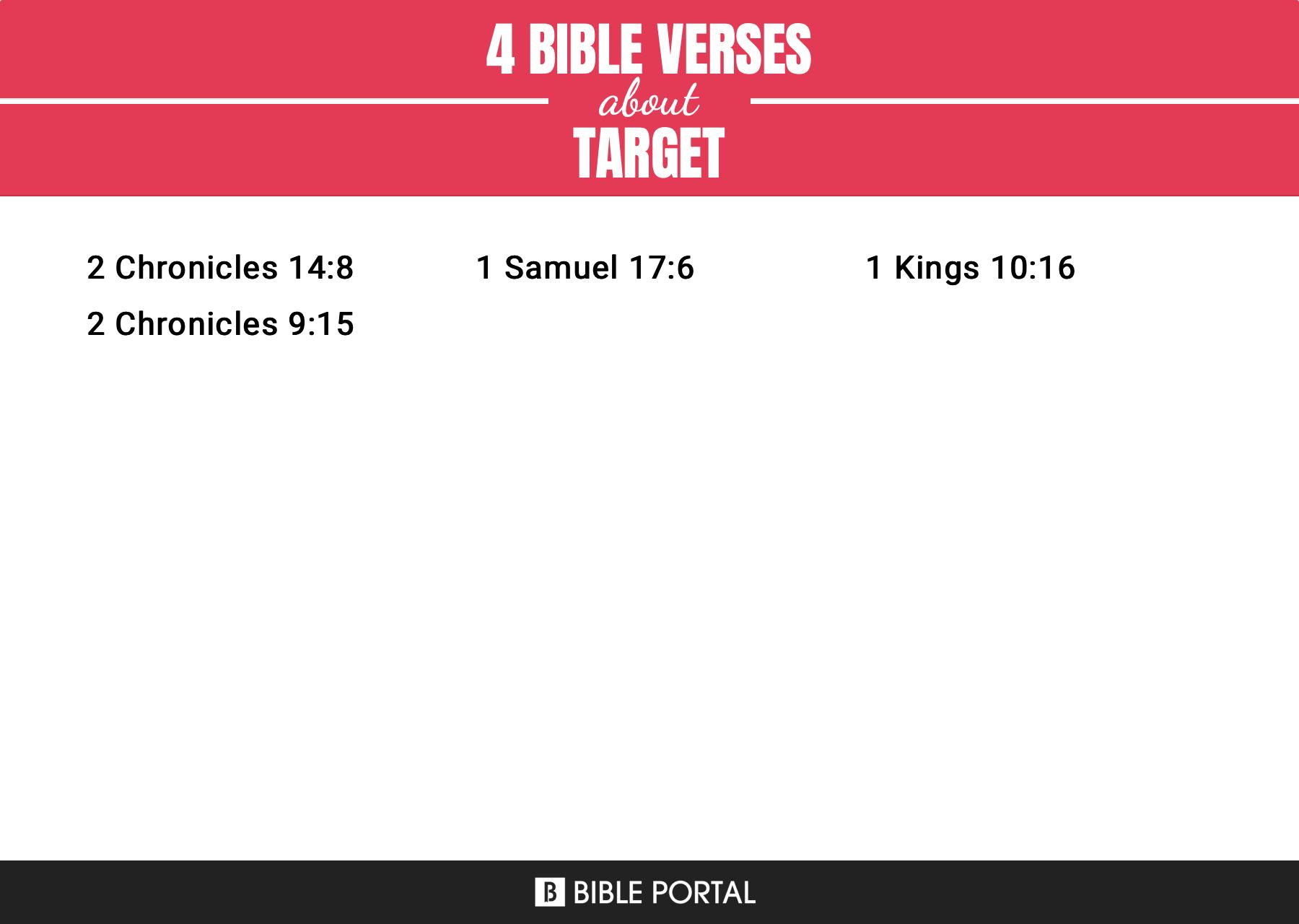 4 Bible Verses about Target