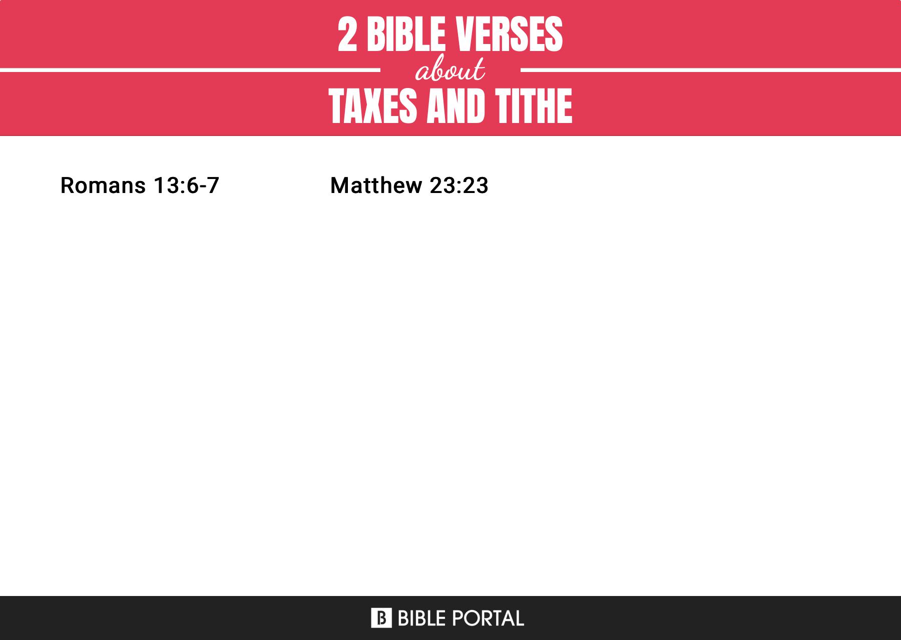 2 Bible Verses about Taxes And Tithe