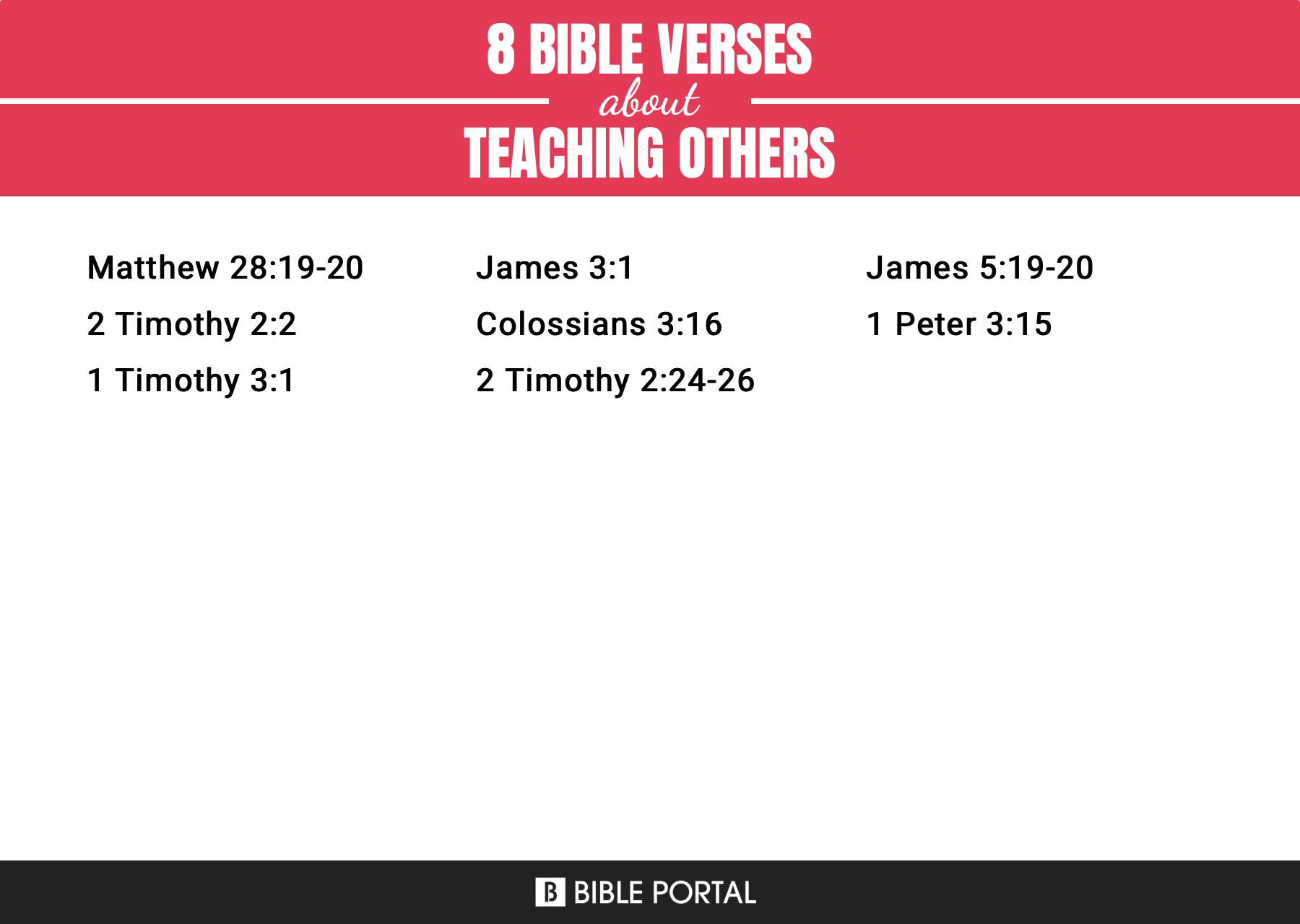 8 Bible Verses about Teaching Others