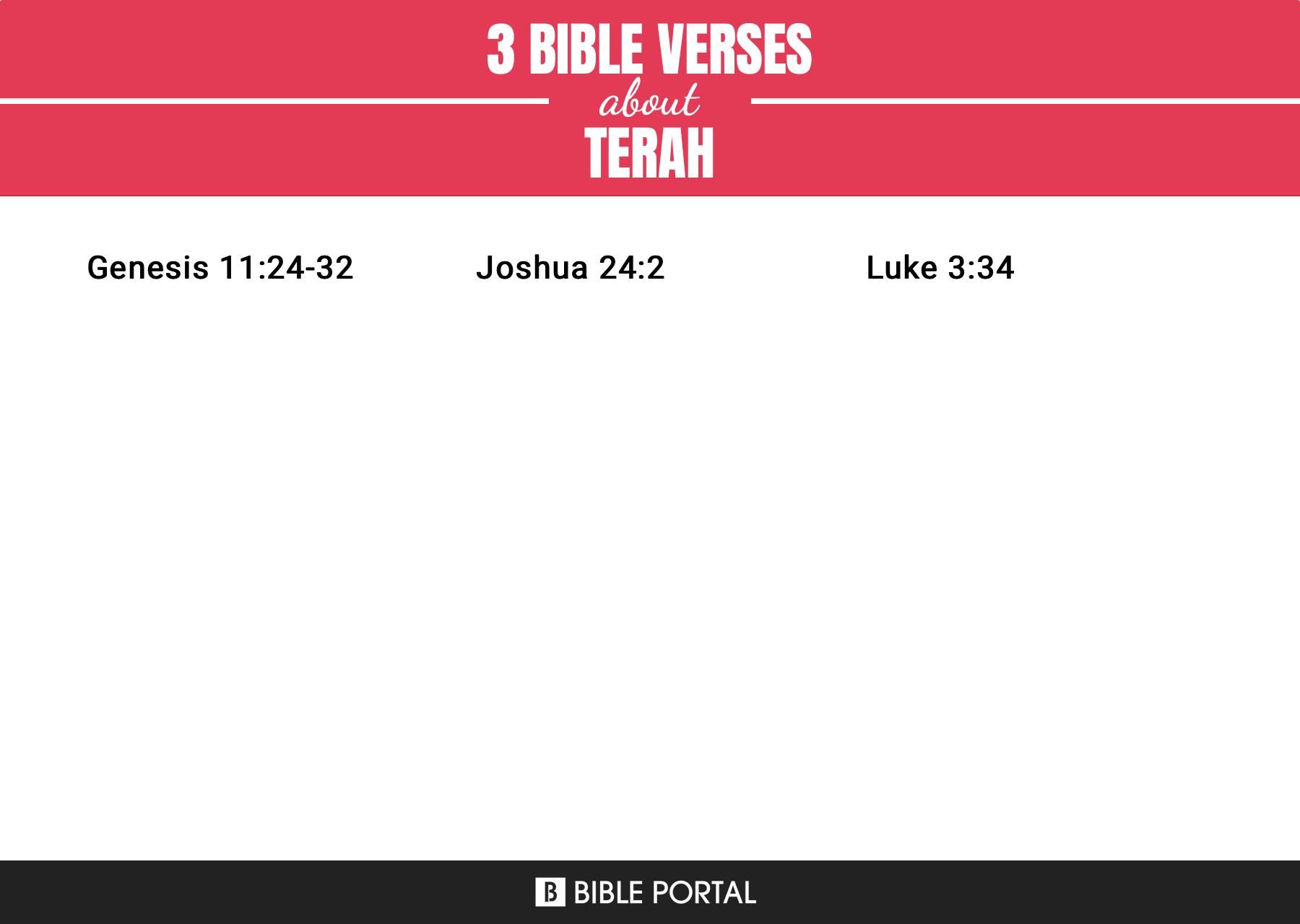 3 Bible Verses about Terah