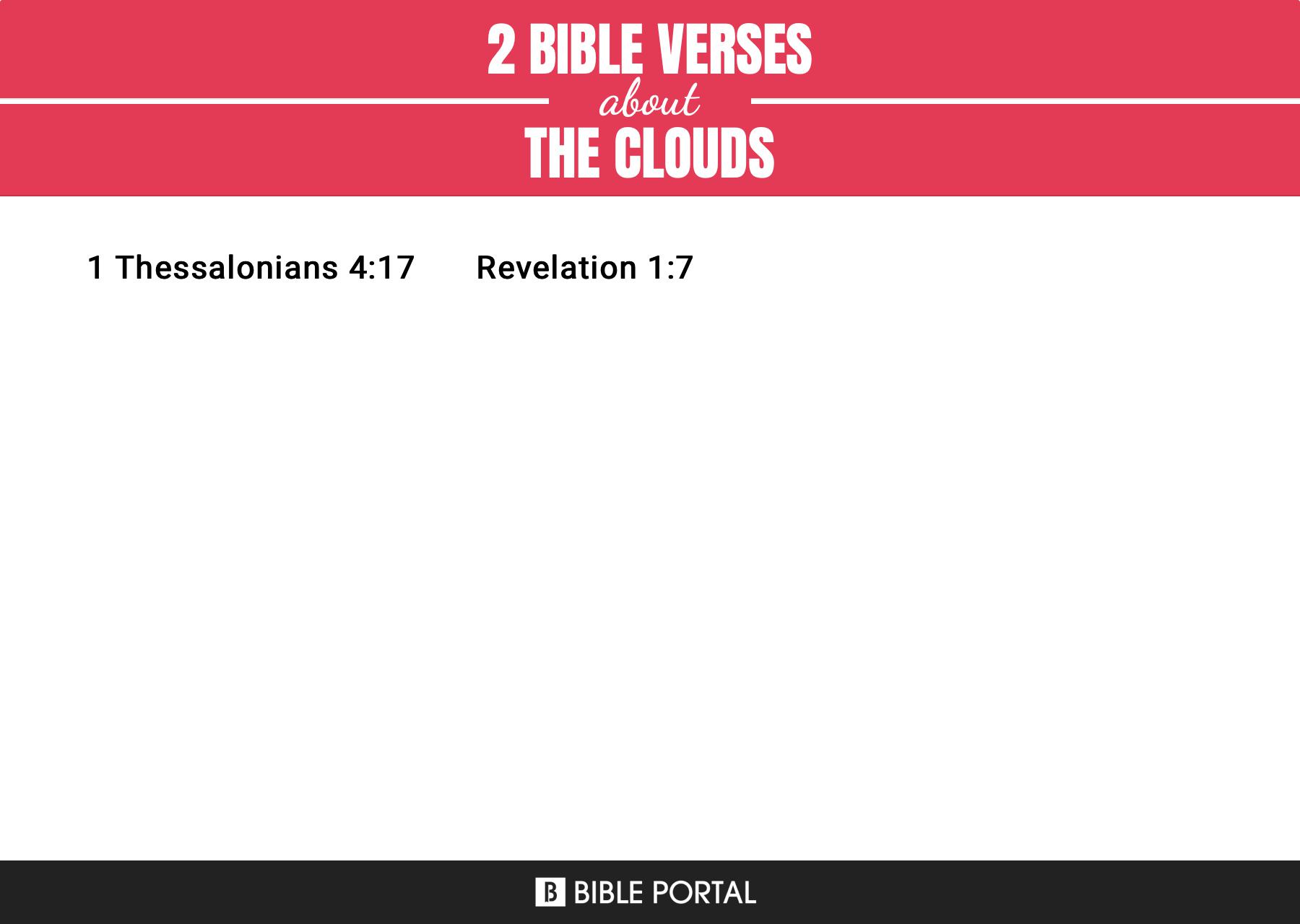 2 Bible Verses about The Clouds