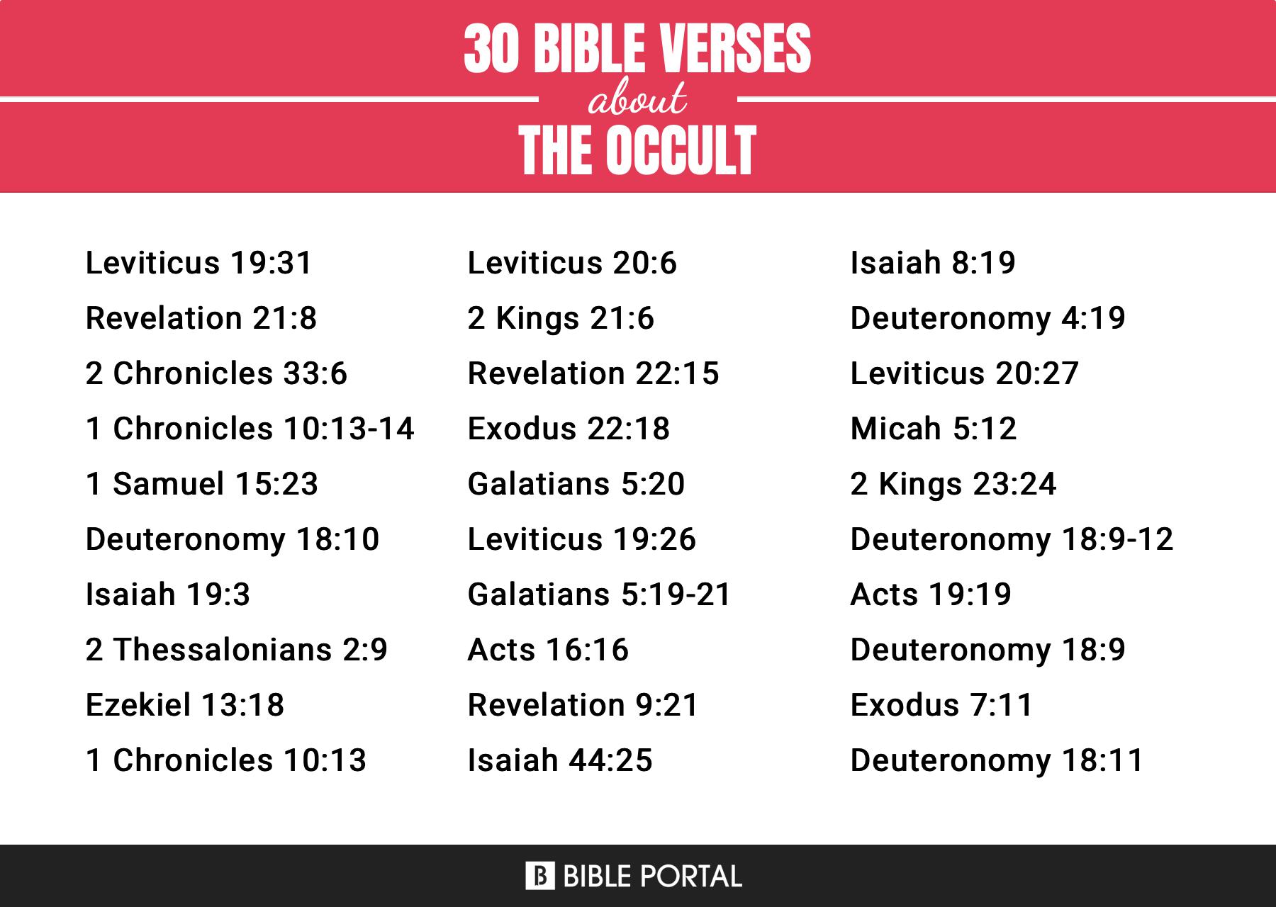 62 Bible Verses about The Occult