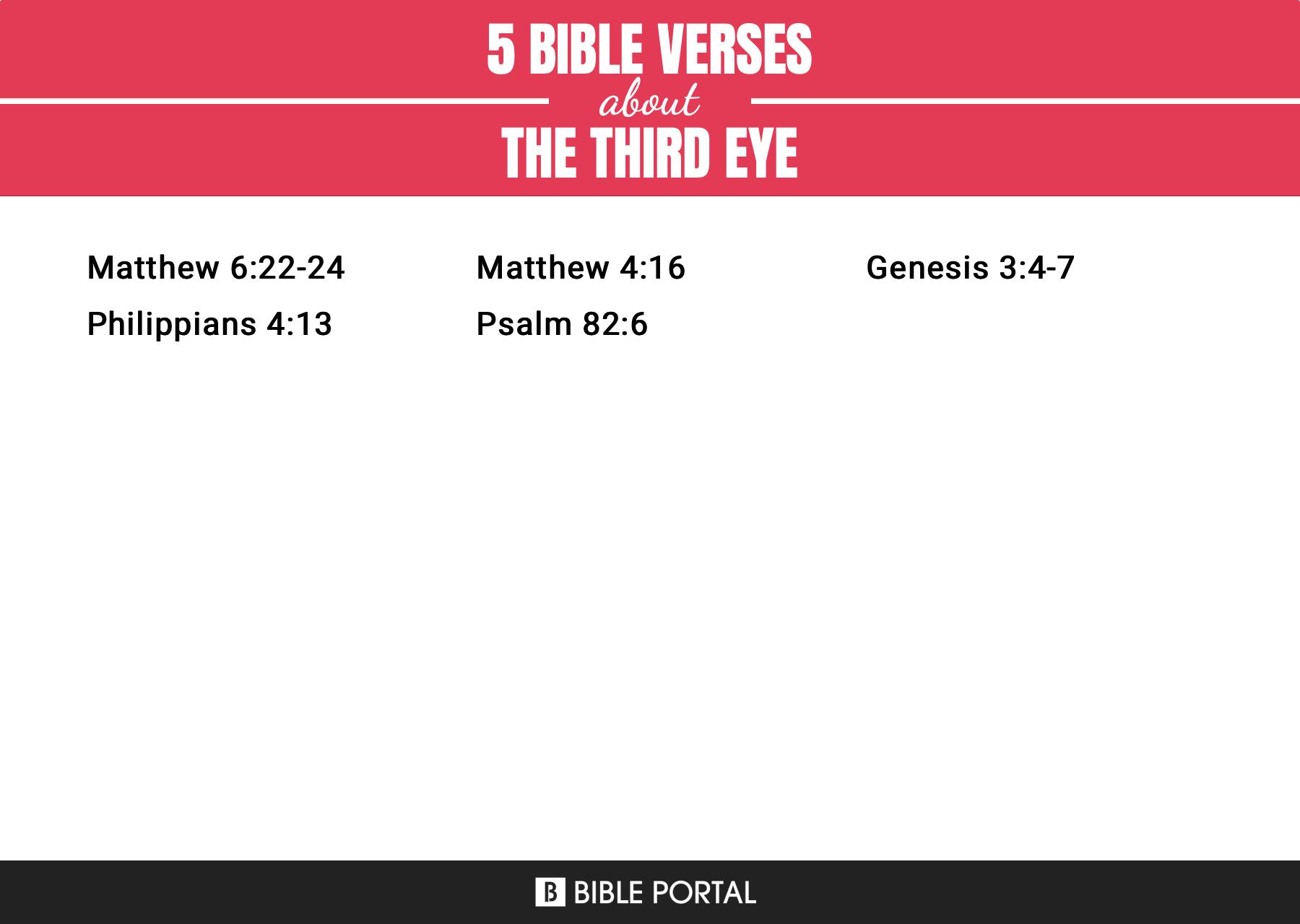 5 Bible Verses about The Third Eye?
