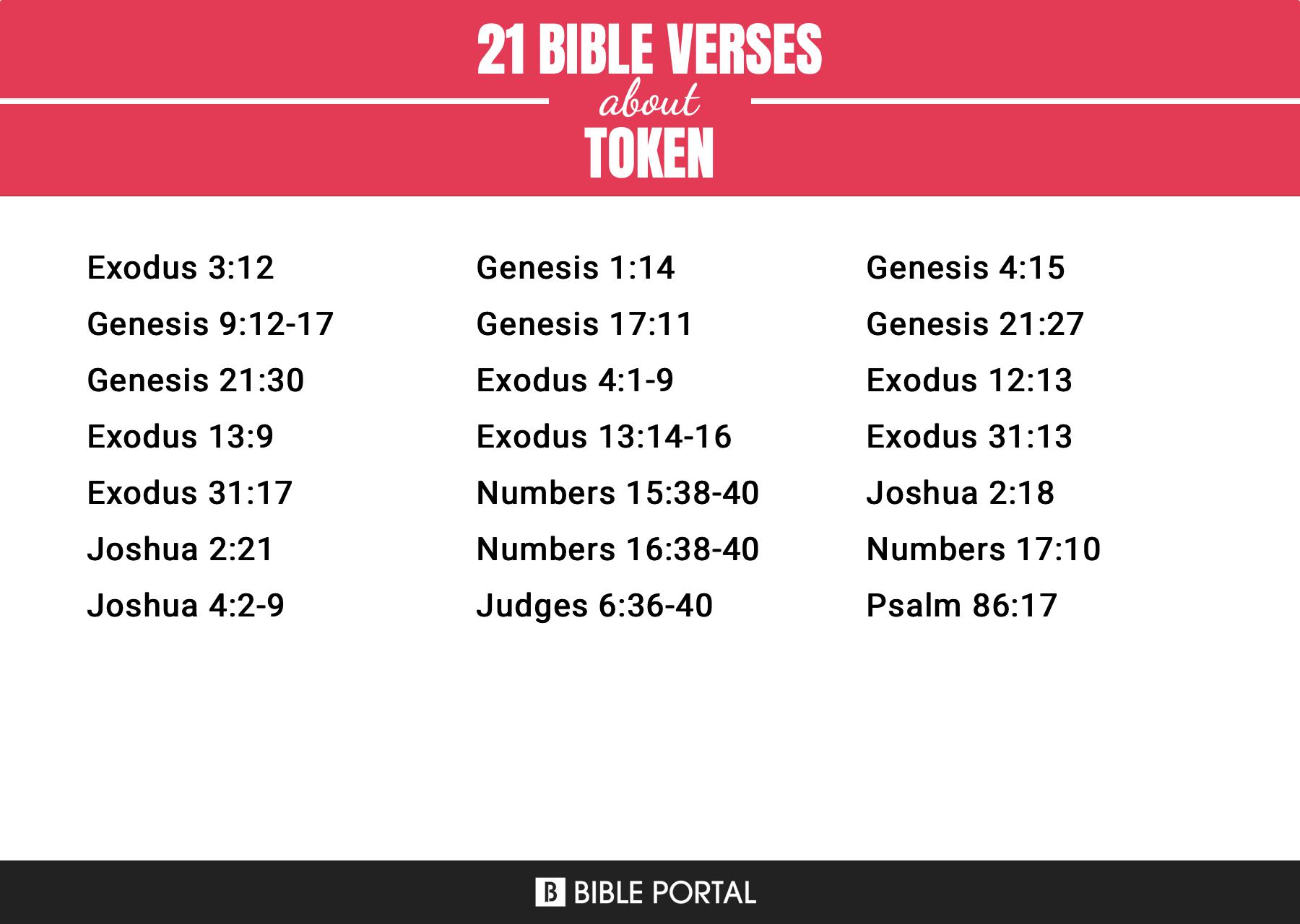 21 Bible Verses about Token