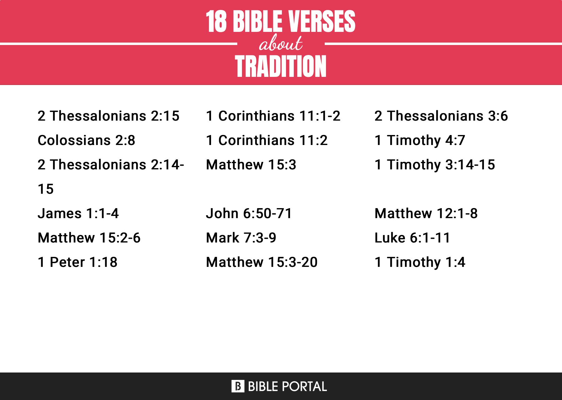 18 Bible Verses about Tradition