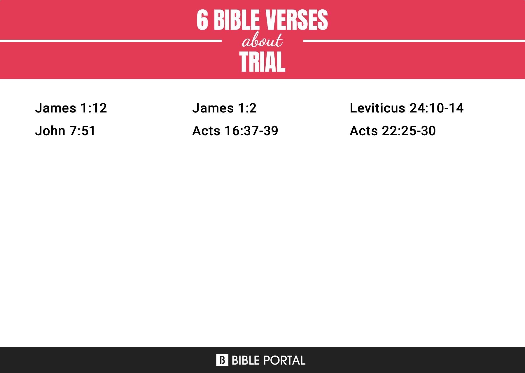 6 Bible Verses about Trial