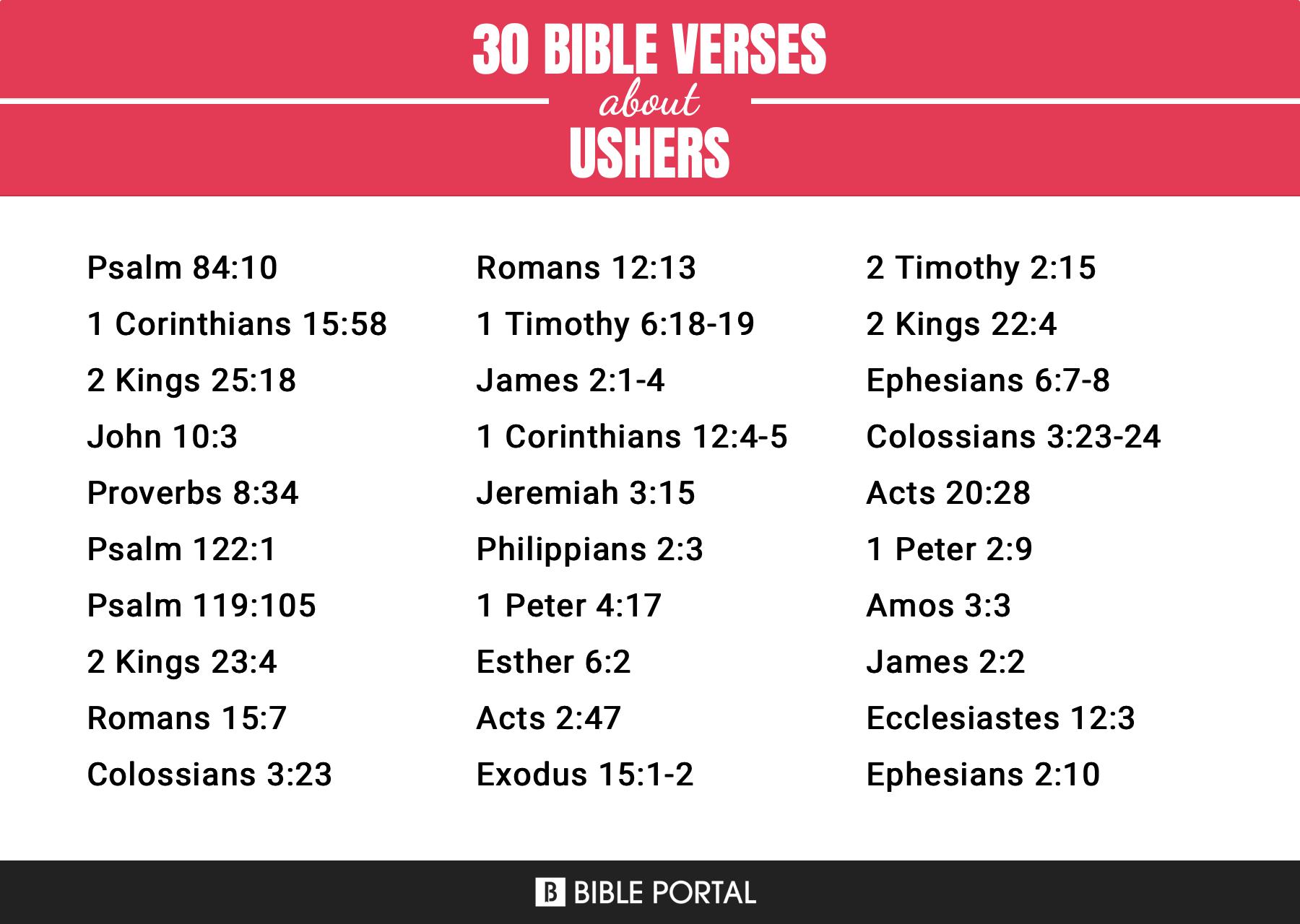 47 Bible Verses about Ushers