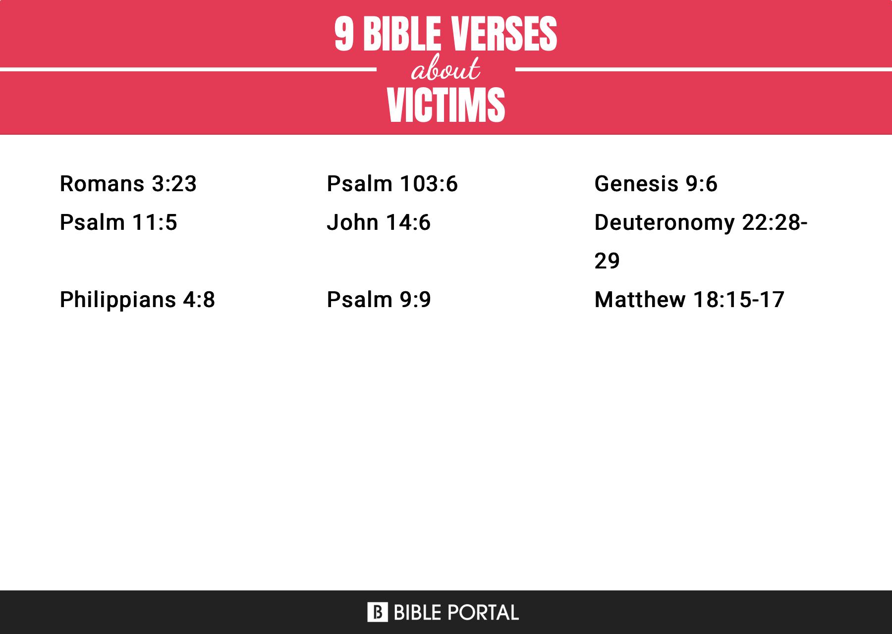 9 Bible Verses about Victims